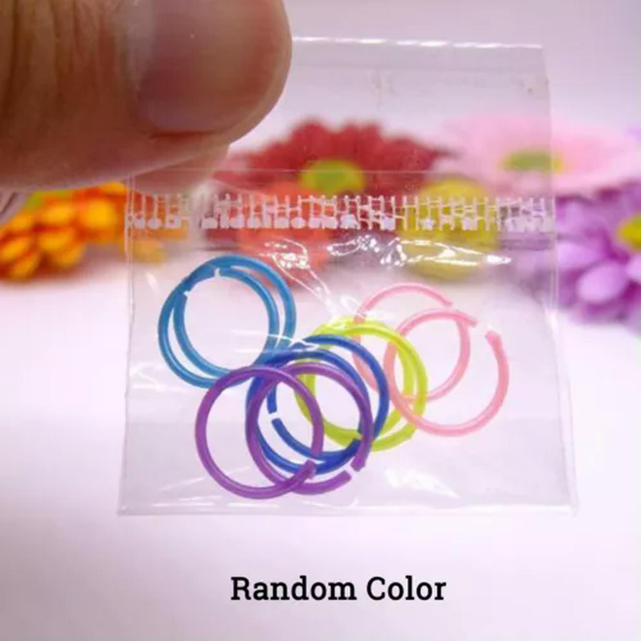 K-KED Hoop Earrings Plastic Small Ear Ring Sterile Rod Colorful ...