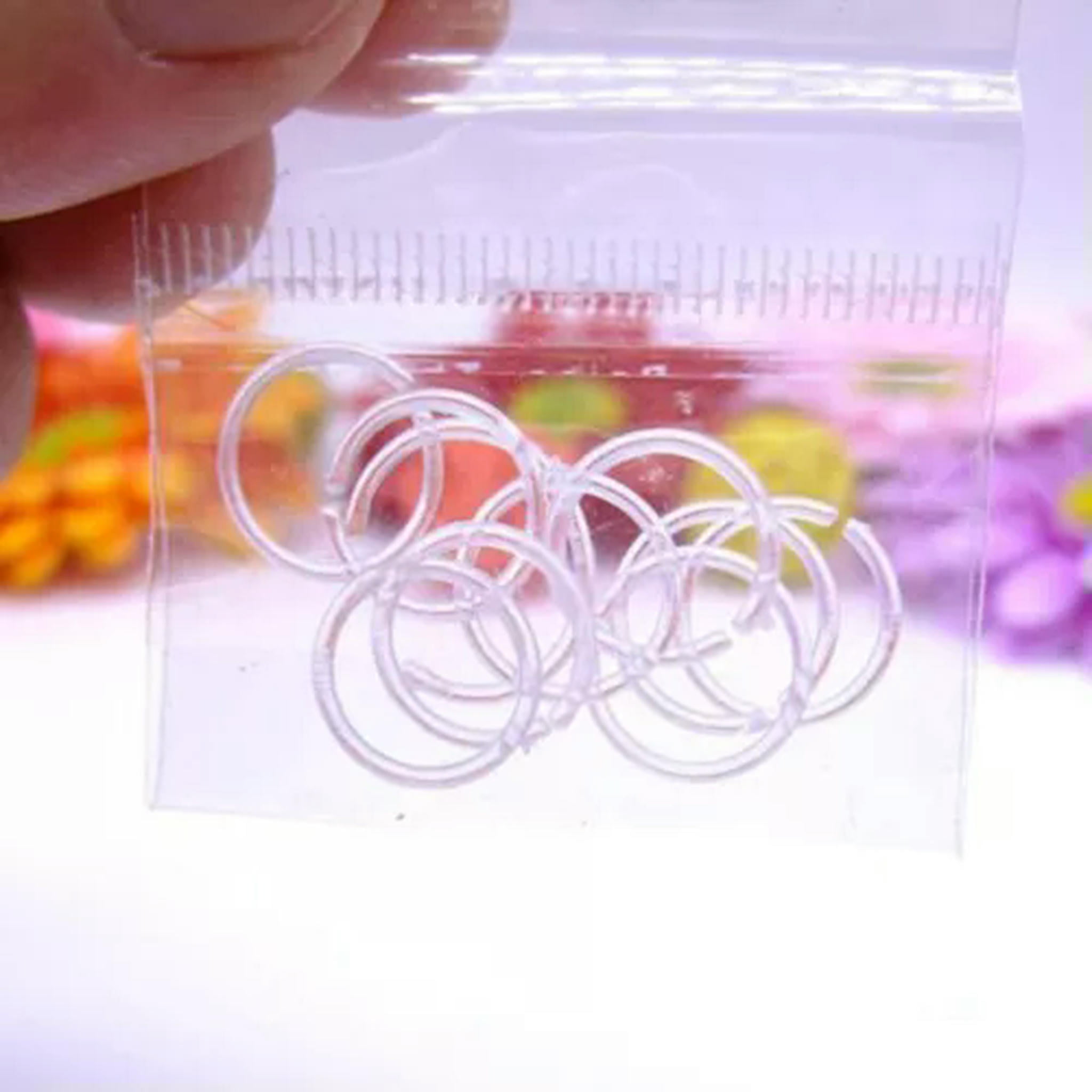 K-KED Hoop Earrings Plastic Small Ear Ring Sterile Rod Colorful ...