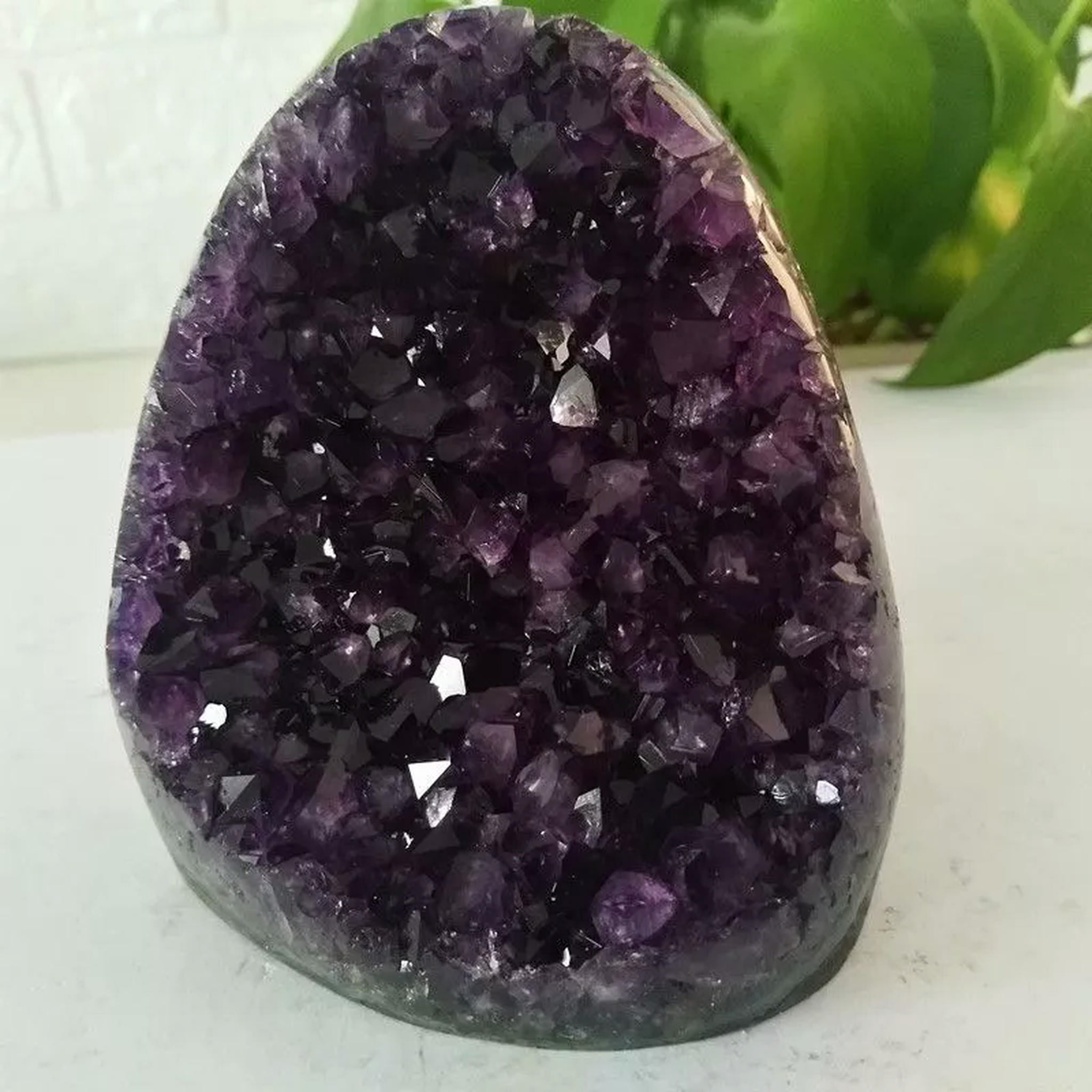 K-KED Huge Natural Amethyst Quartz Geode Cut Base Crystal Cluster ...