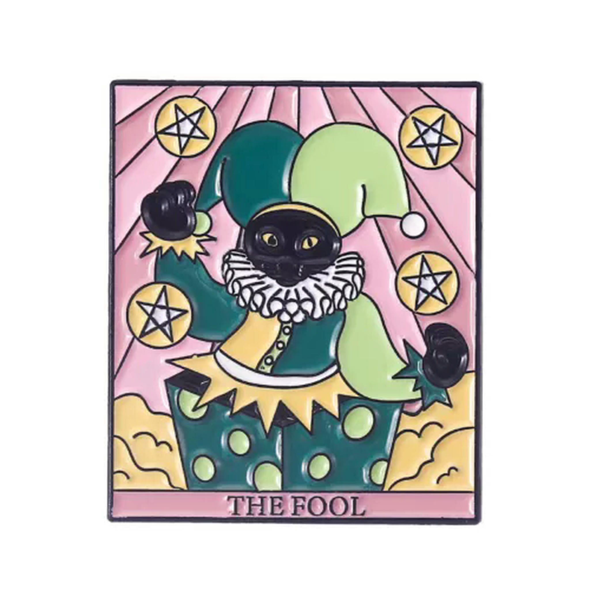 K-KED Justice Lovers Brooch Black Cat Solitaire Hanged Man Brooch tarot ...