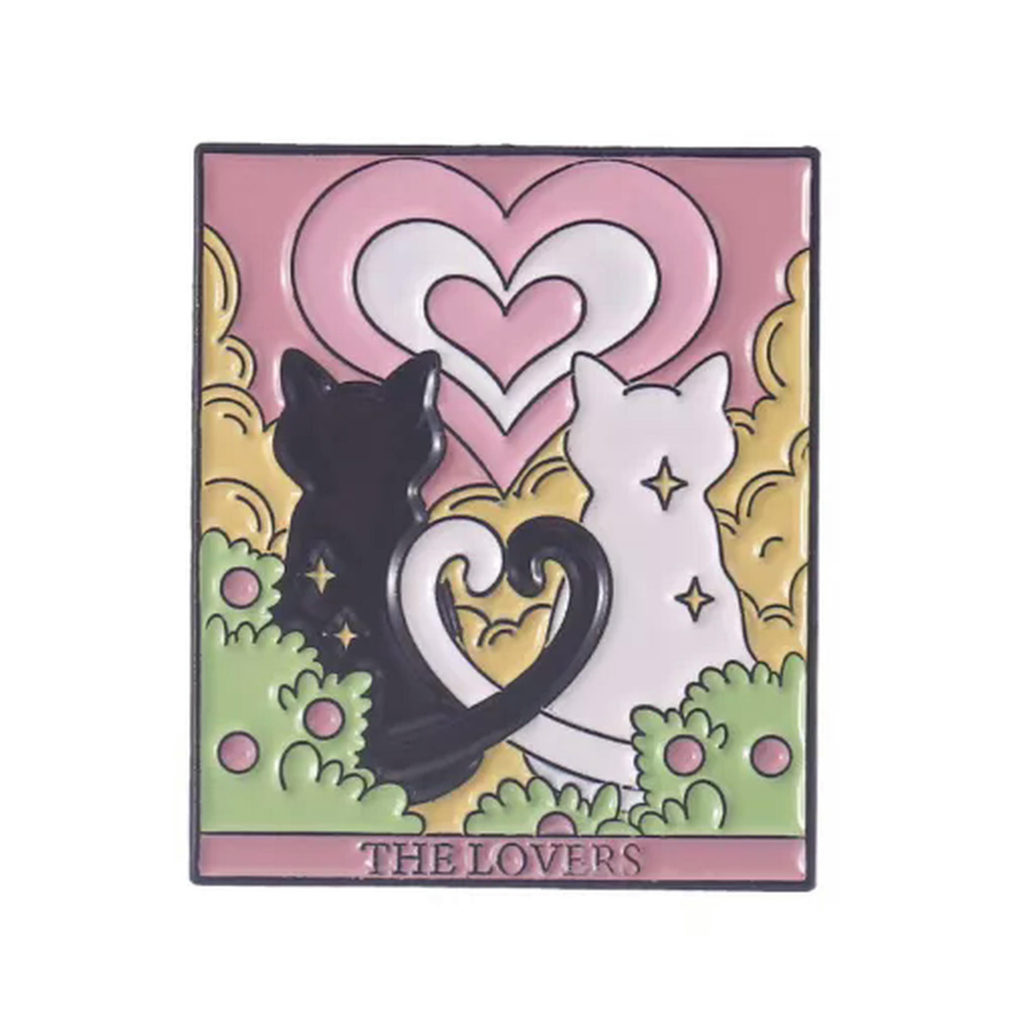 K-KED Justice Lovers Brooch Black Cat Solitaire Hanged Man Brooch tarot ...