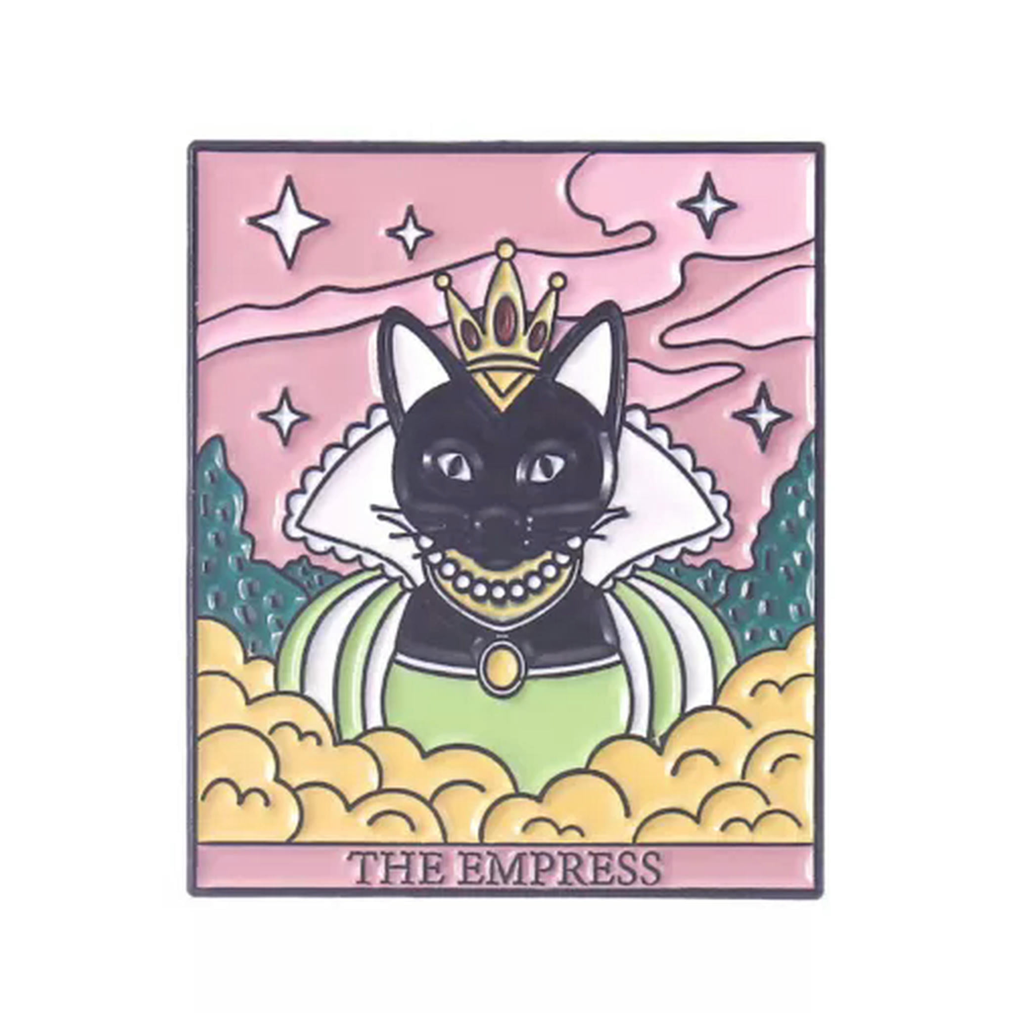K-KED Justice Lovers Brooch Black Cat Solitaire Hanged Man Brooch tarot ...
