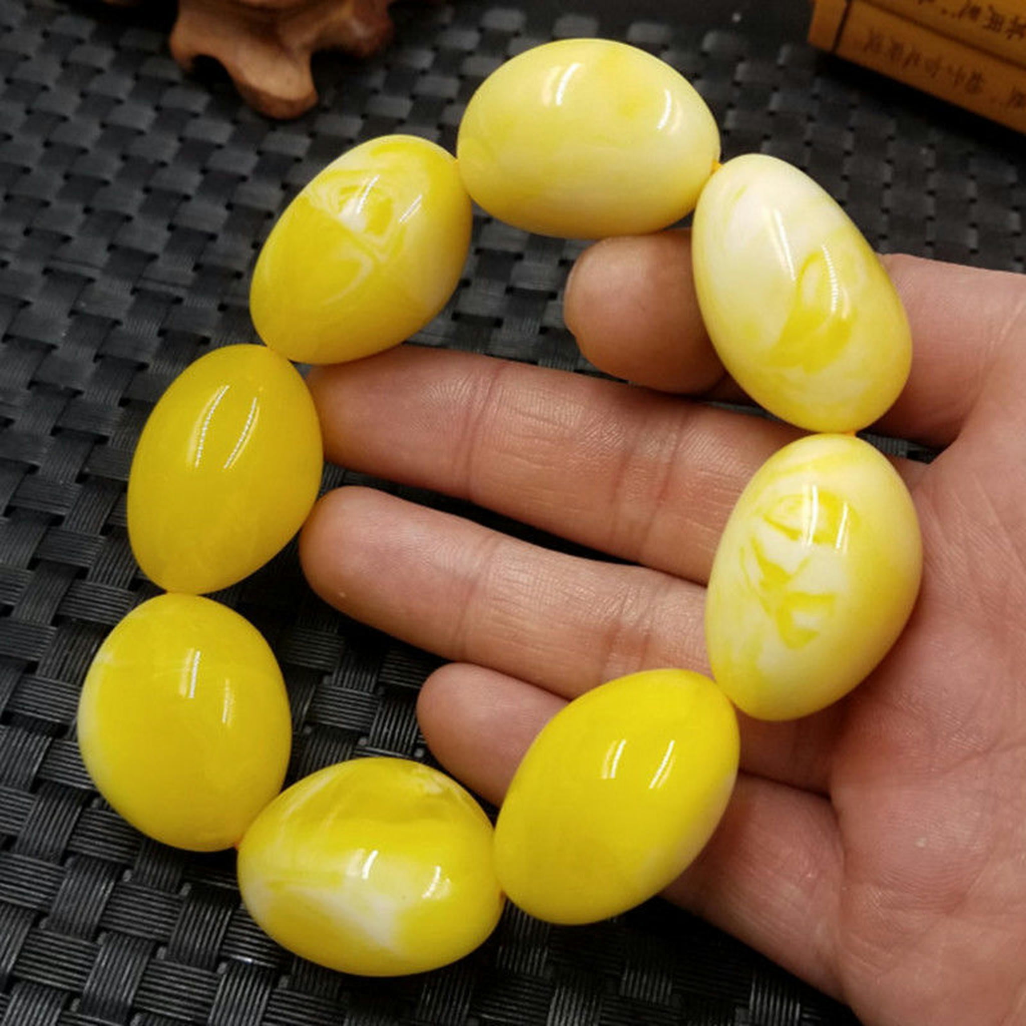 K-KED Large Chicken Oil Yellow Honey Wax Hand String Honey Wax Amber ...