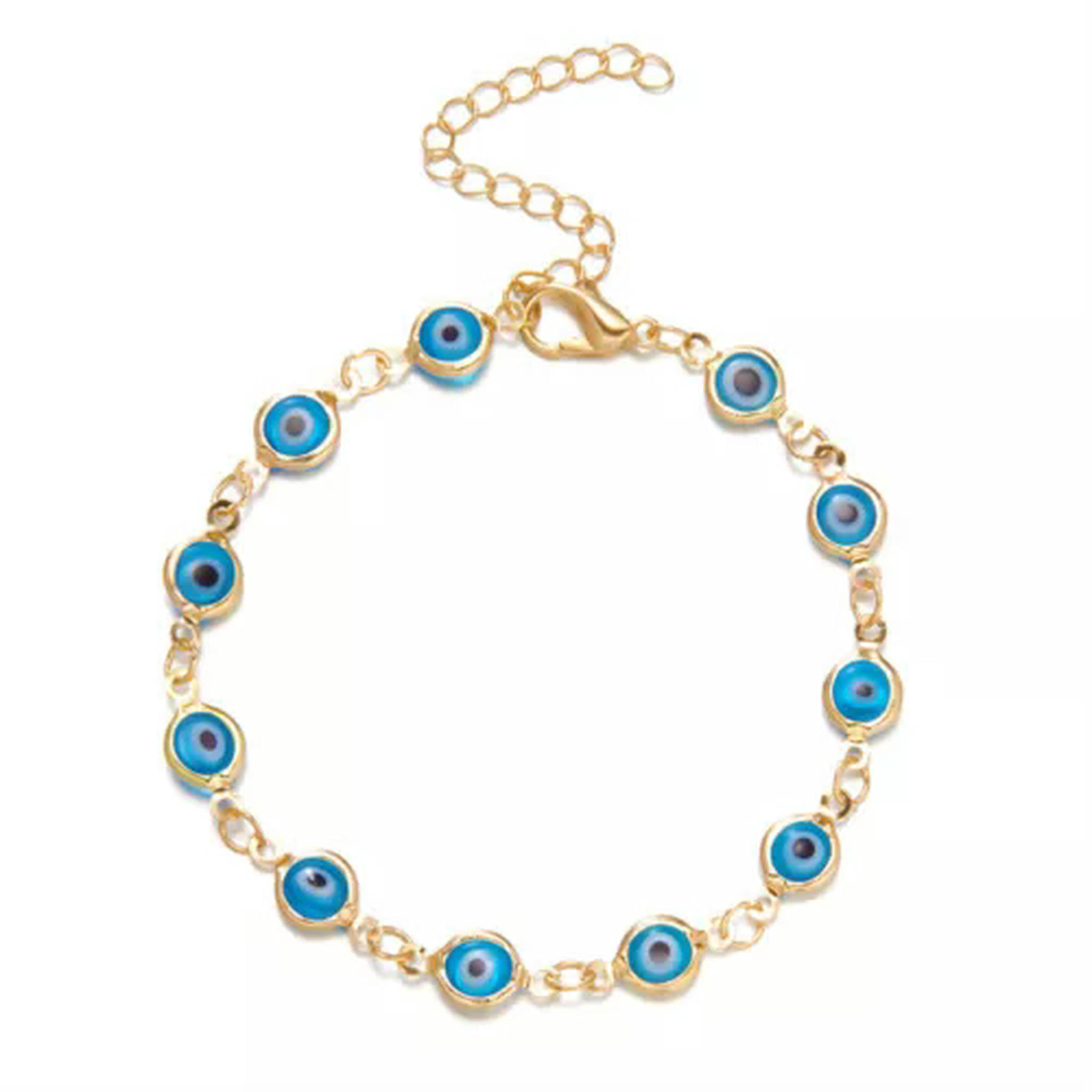 K-KED Lucky Turkey Evil Eye Bracelet Colorful Evil Eye Adjustable Metal ...