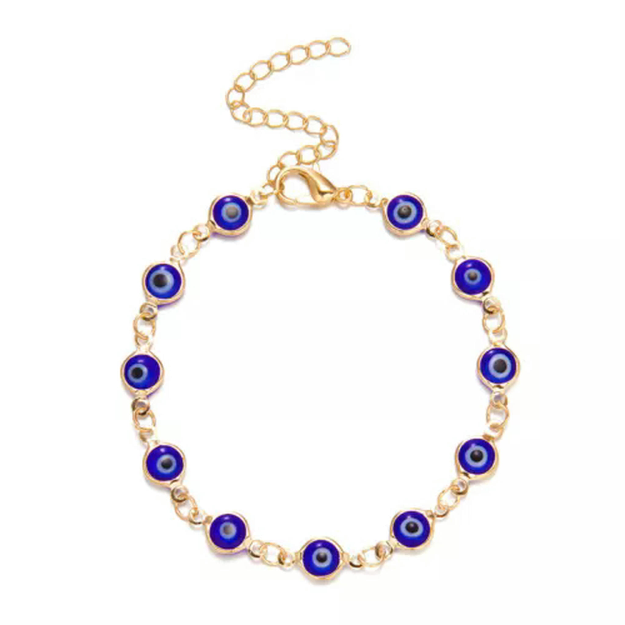K-KED Lucky Turkey Evil Eye Bracelet Colorful Evil Eye Adjustable Metal ...