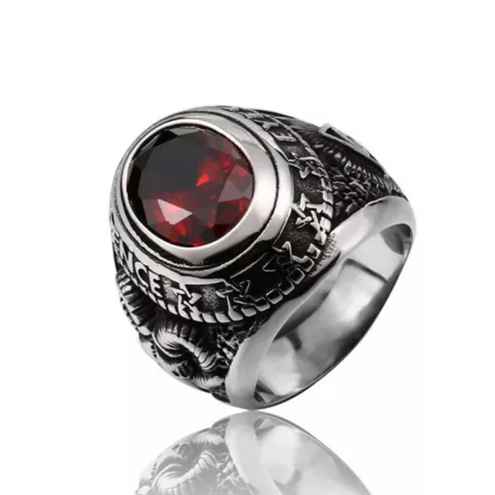 K-KED Masonic Eye of Providence Ring Stainless Steel Vintage Biker ...