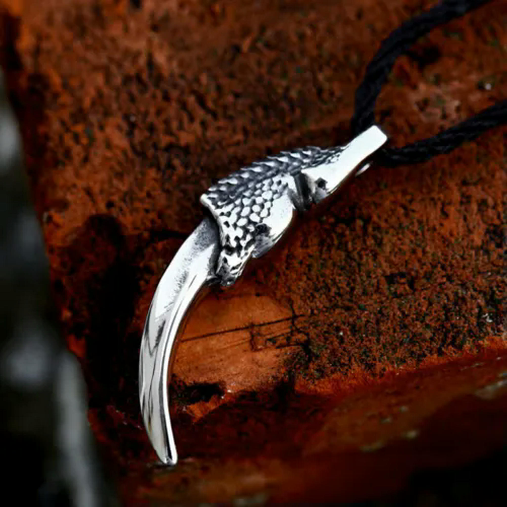 K-KED Men's Domineering Big Dragon Claw Pendant Stainless Steel Eagle ...