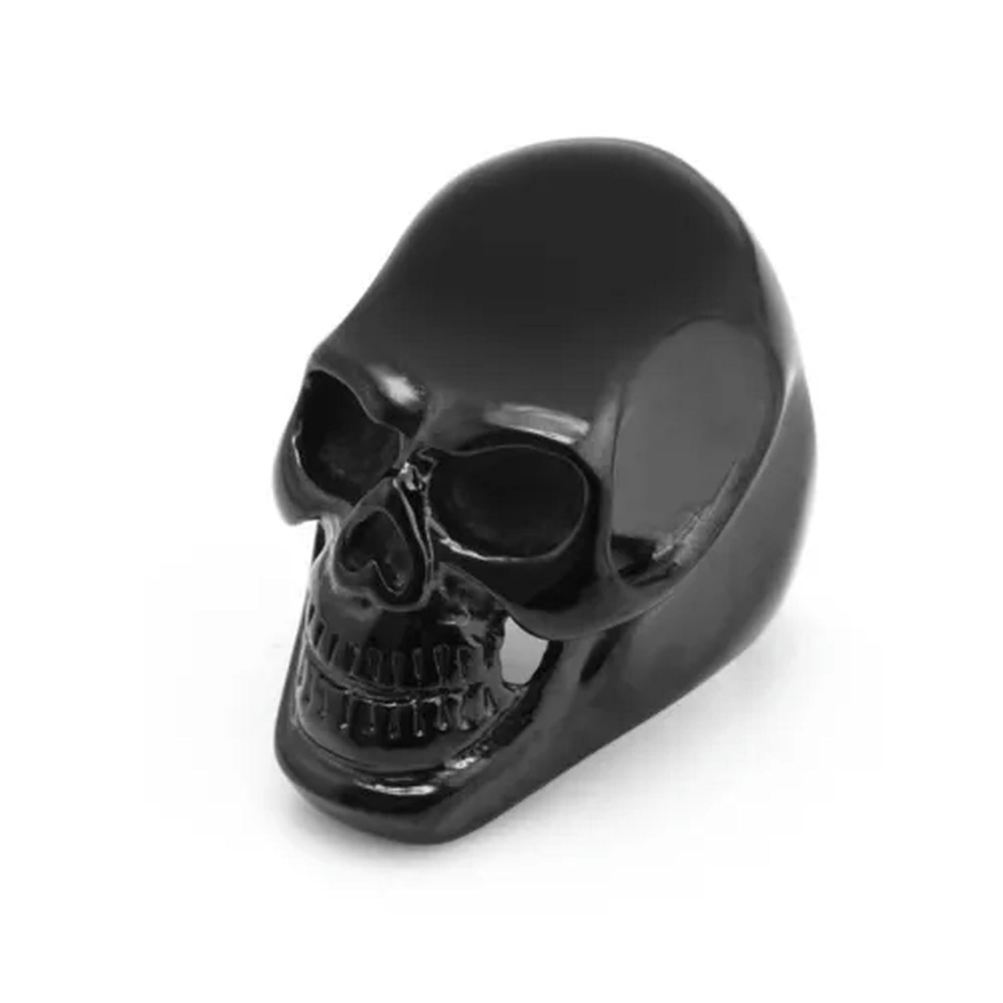 K-KED Men's Gothic Black Skull Head Ring Stainless Steel Vintage Biker ...