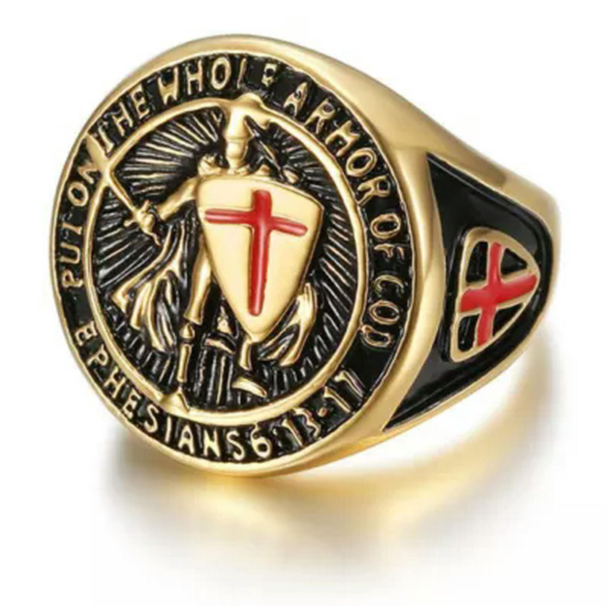 K-KED Men's and Women's Christian Ancient Temple Knight Cross Shield ...