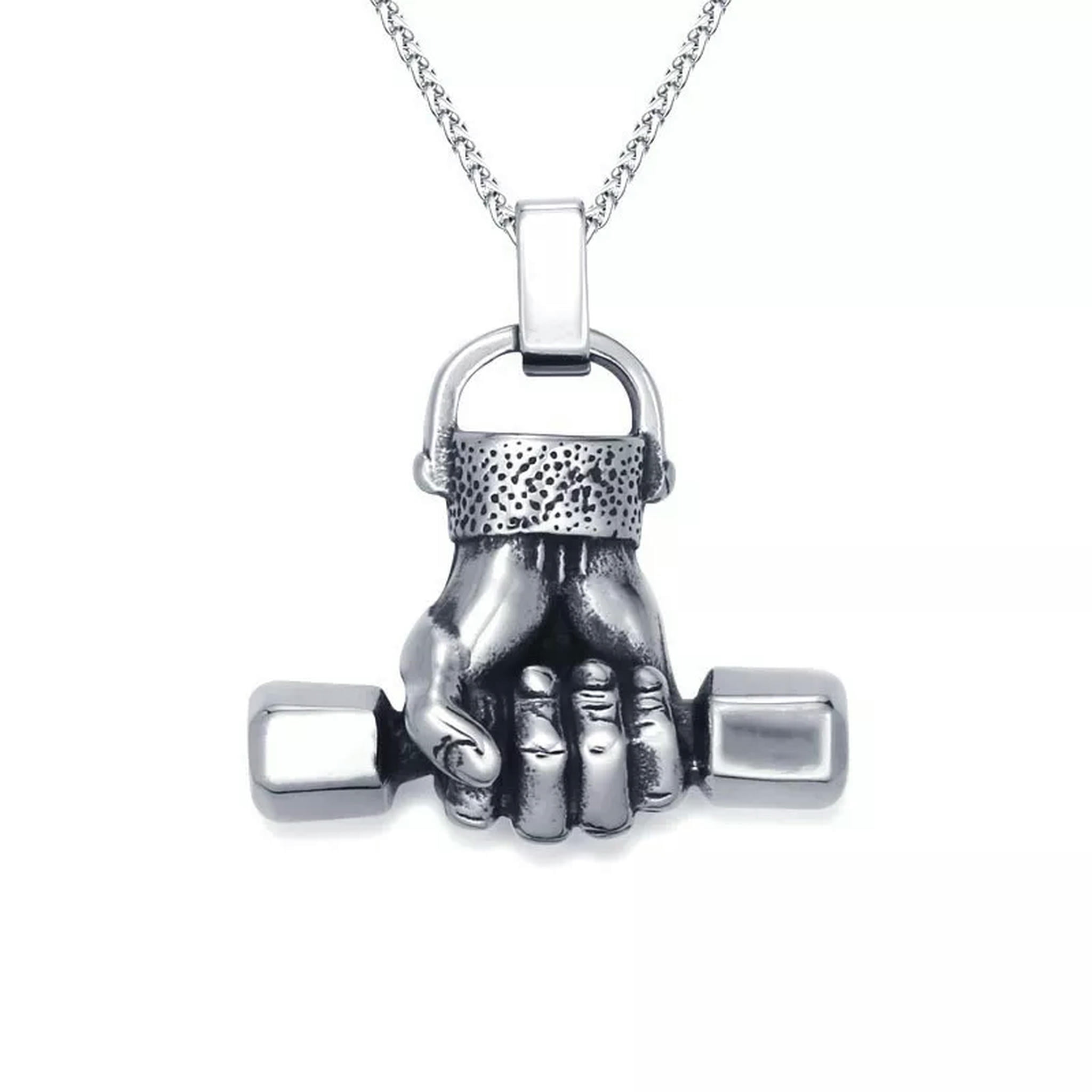 K-KED Mens Boxing Necklace Pendant Biker Stainless Steel Boxer Glove ...