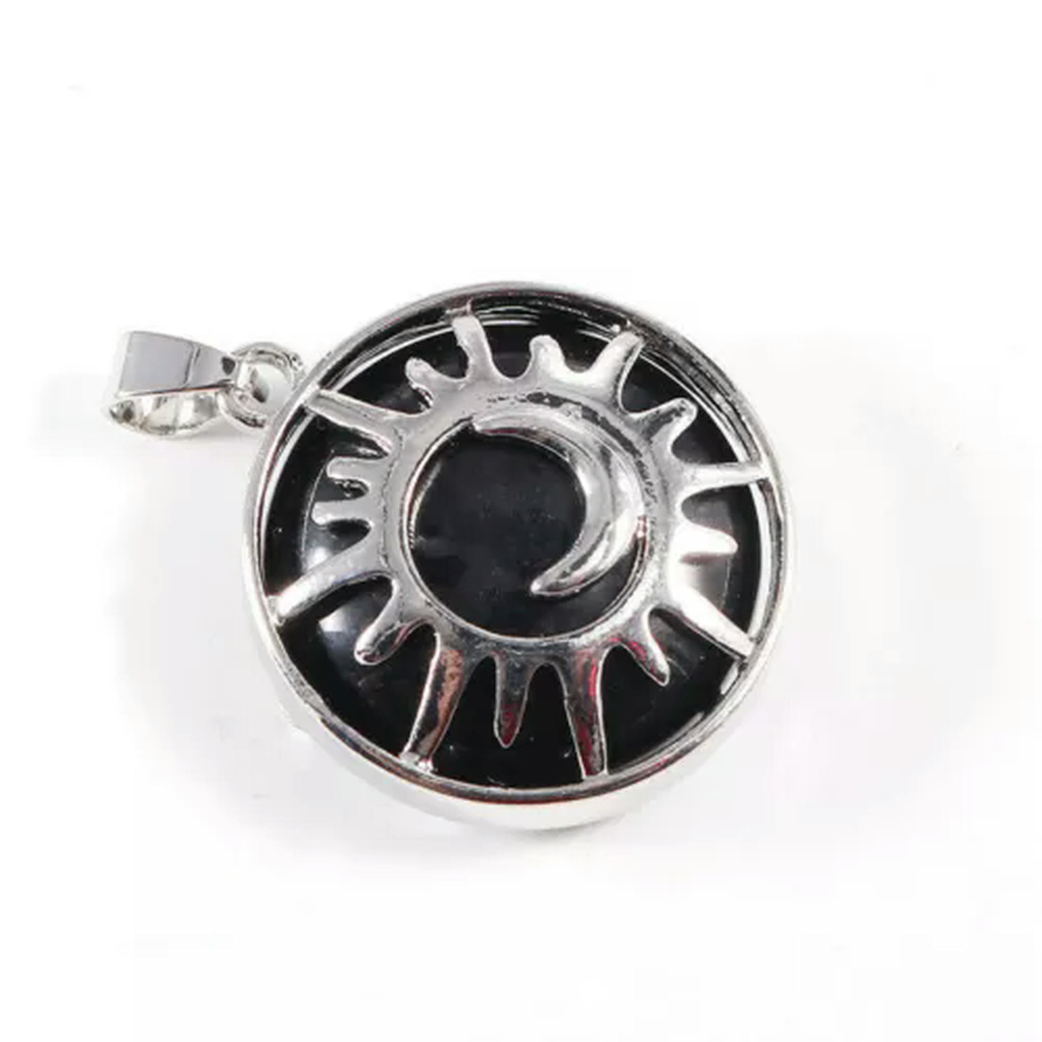 K-KED Mix Sun & Moon Pendant Reiki Healing Natural Stone Crystal Quartz ...