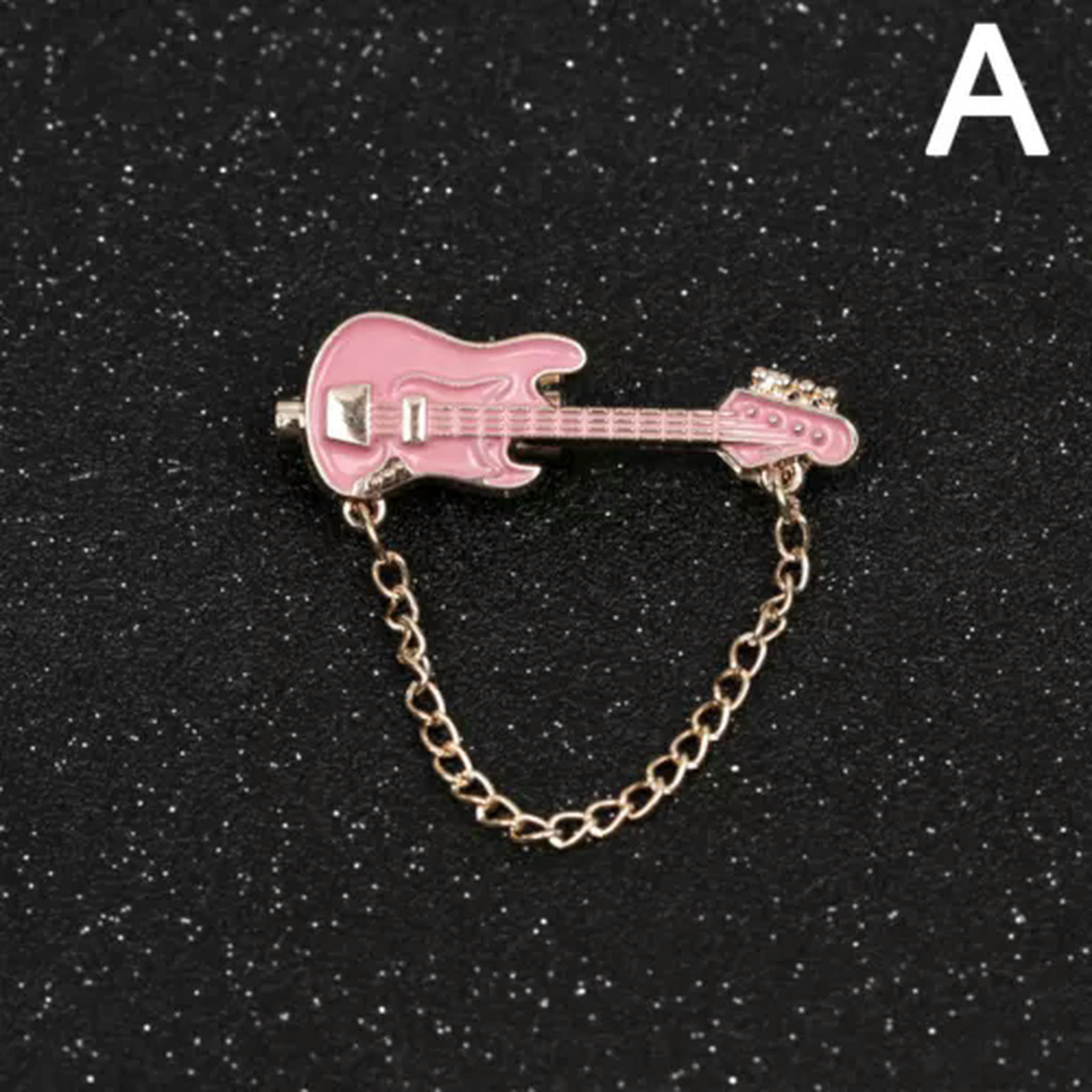 K-KED Music Guitar Lapel Pin Brooch Badge Metal Mini Women Dress Shirts ...