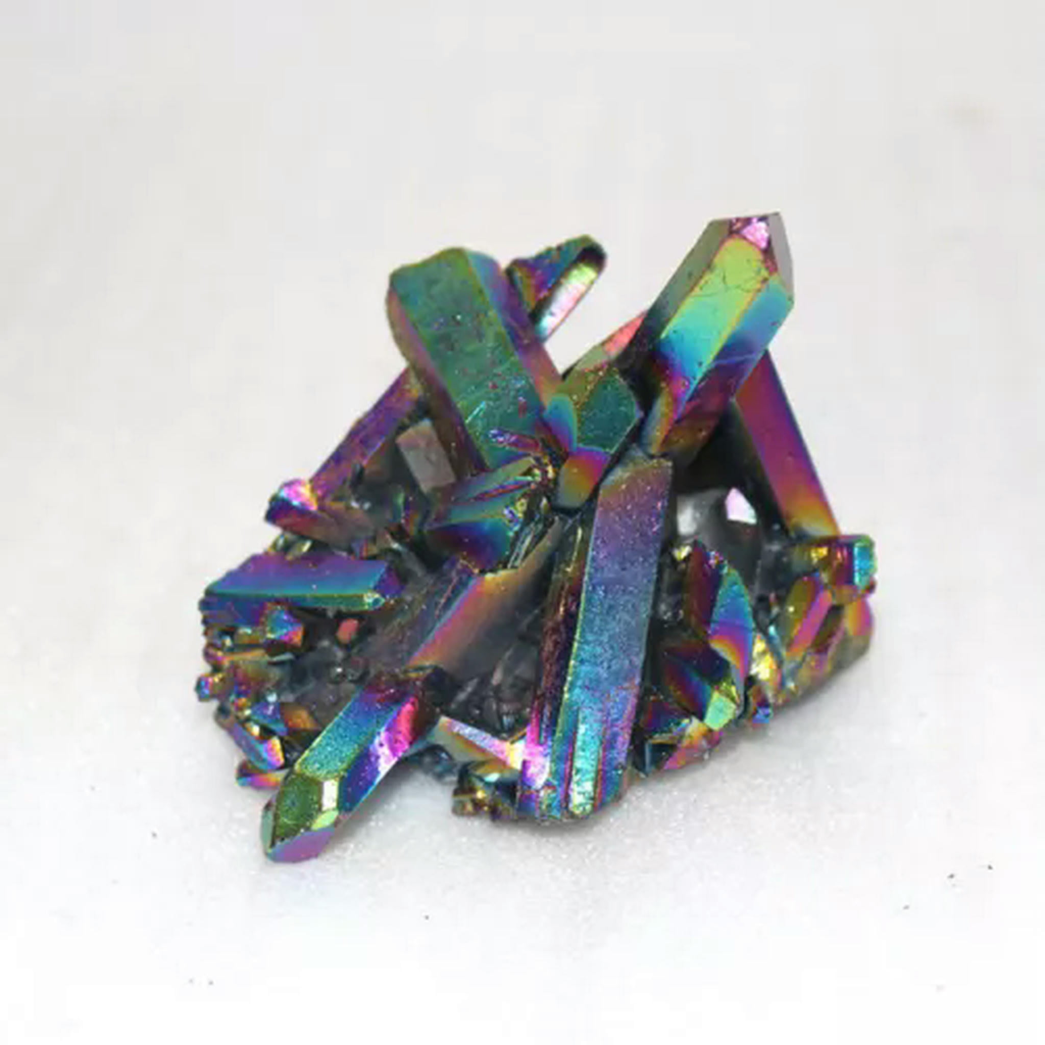 K-KED Natural Aura Colorful Titanium Bismuth Healing Quartz Crystal ...
