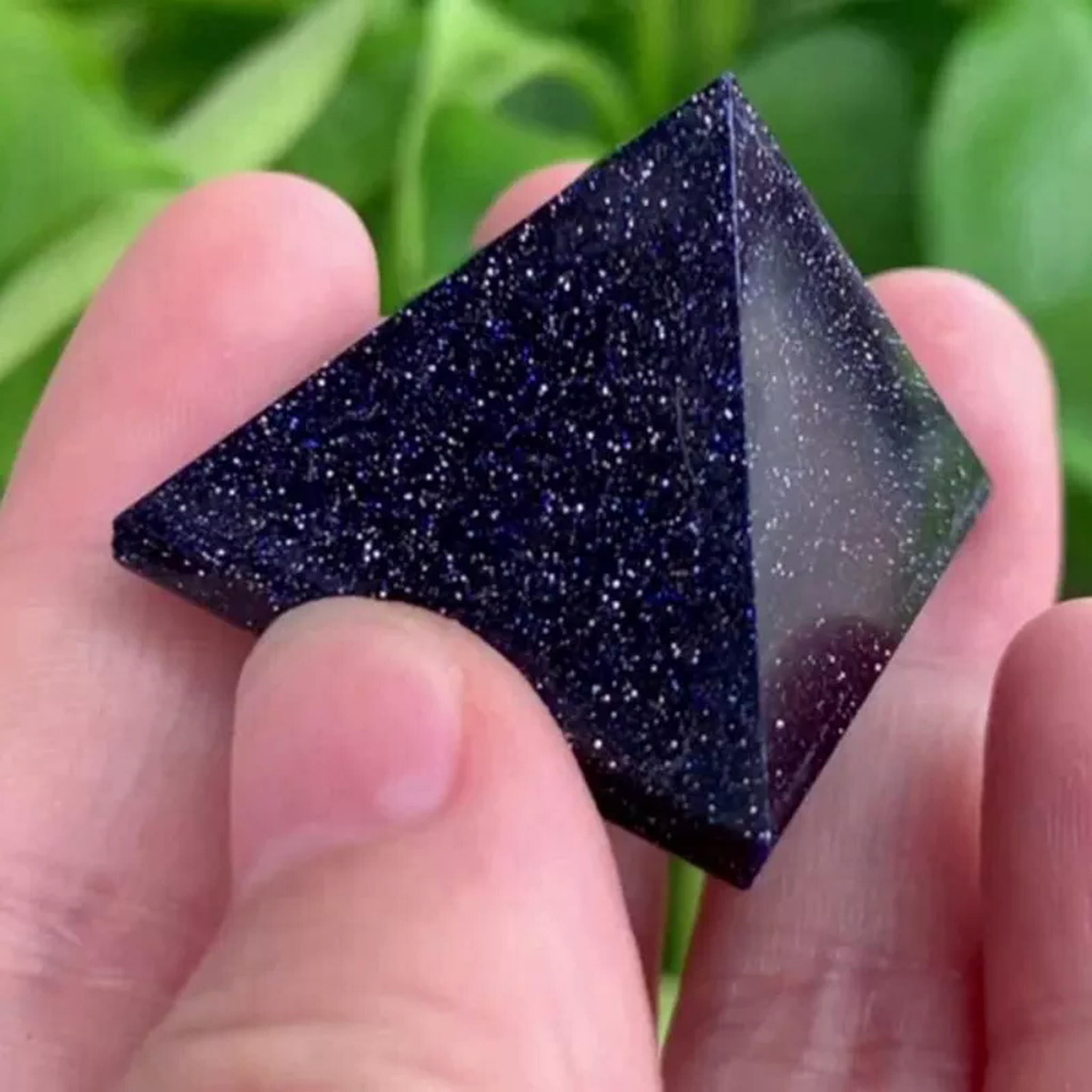 K-KED Natural Blue Sandstone Quartz Crystal Healing Tower Pyramid Rock ...