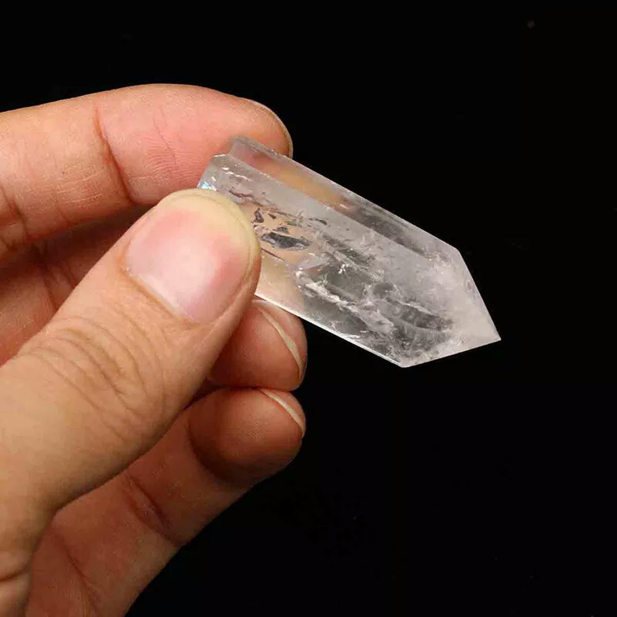 K-KED Natural Clear Quartz Crystal Point Wand Chakra Healing Stone ...