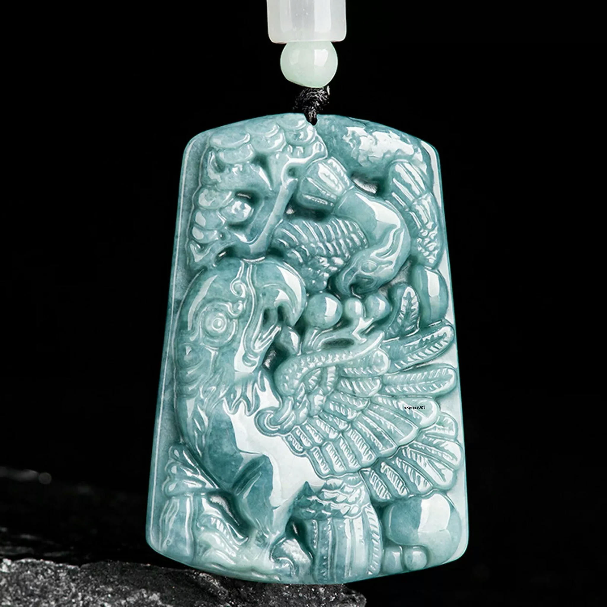 K-KED Natural Grade A Jade Jadeite Men Women Gift Lucky Divine Parrot Bird Pendant - Walmart.com