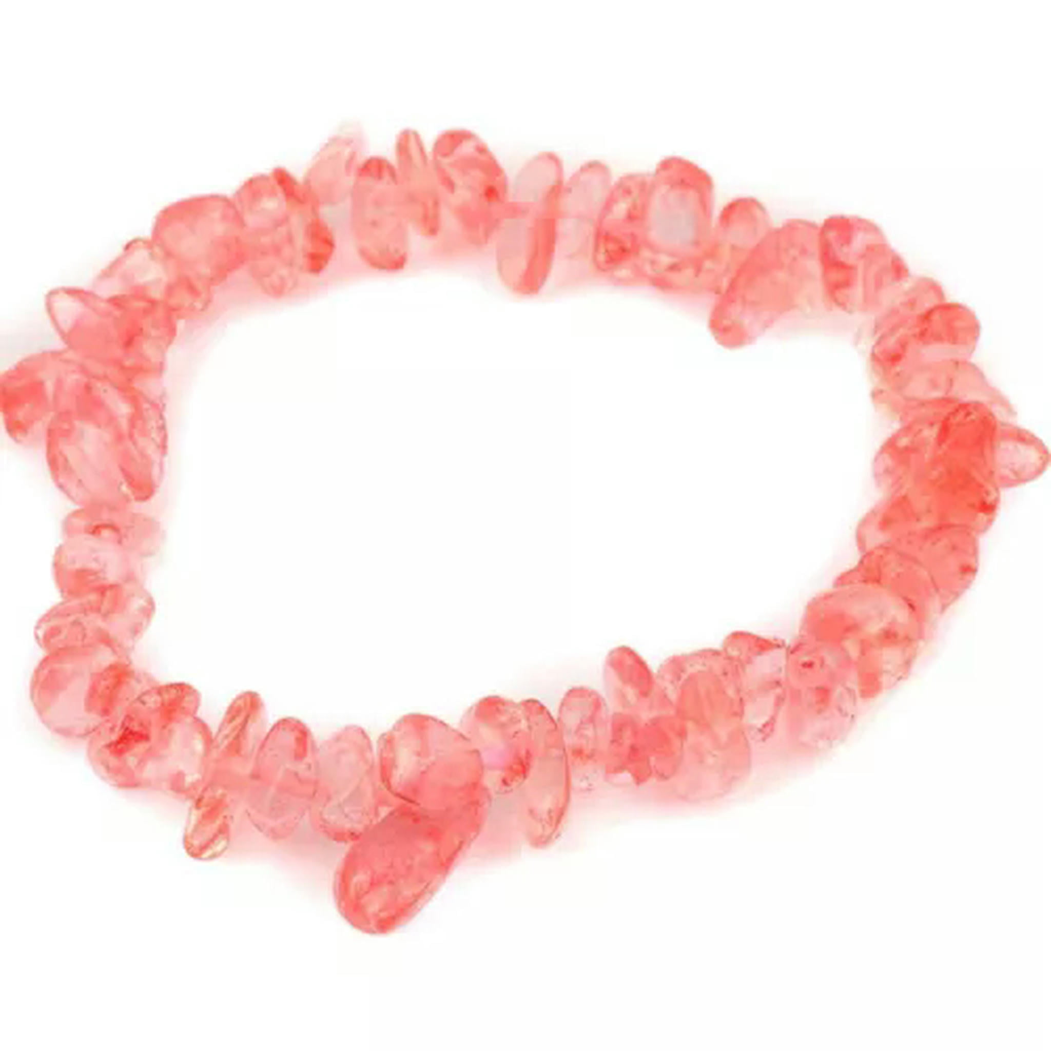 K-KED Natural Healing Quartz Gravel Hand Strings Crystal Gems Stretchy ...