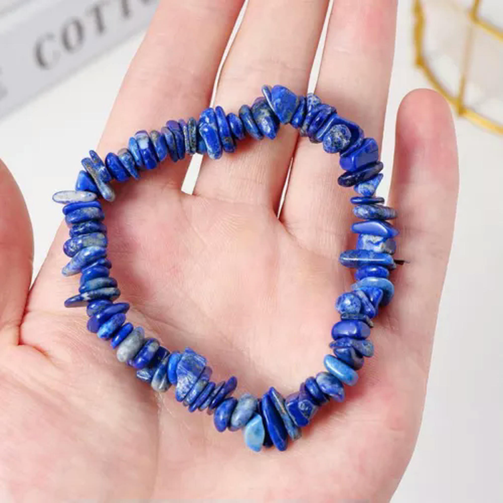 K-KED Natural Healing Quartz Gravel Hand Strings Crystal Stretchy ...