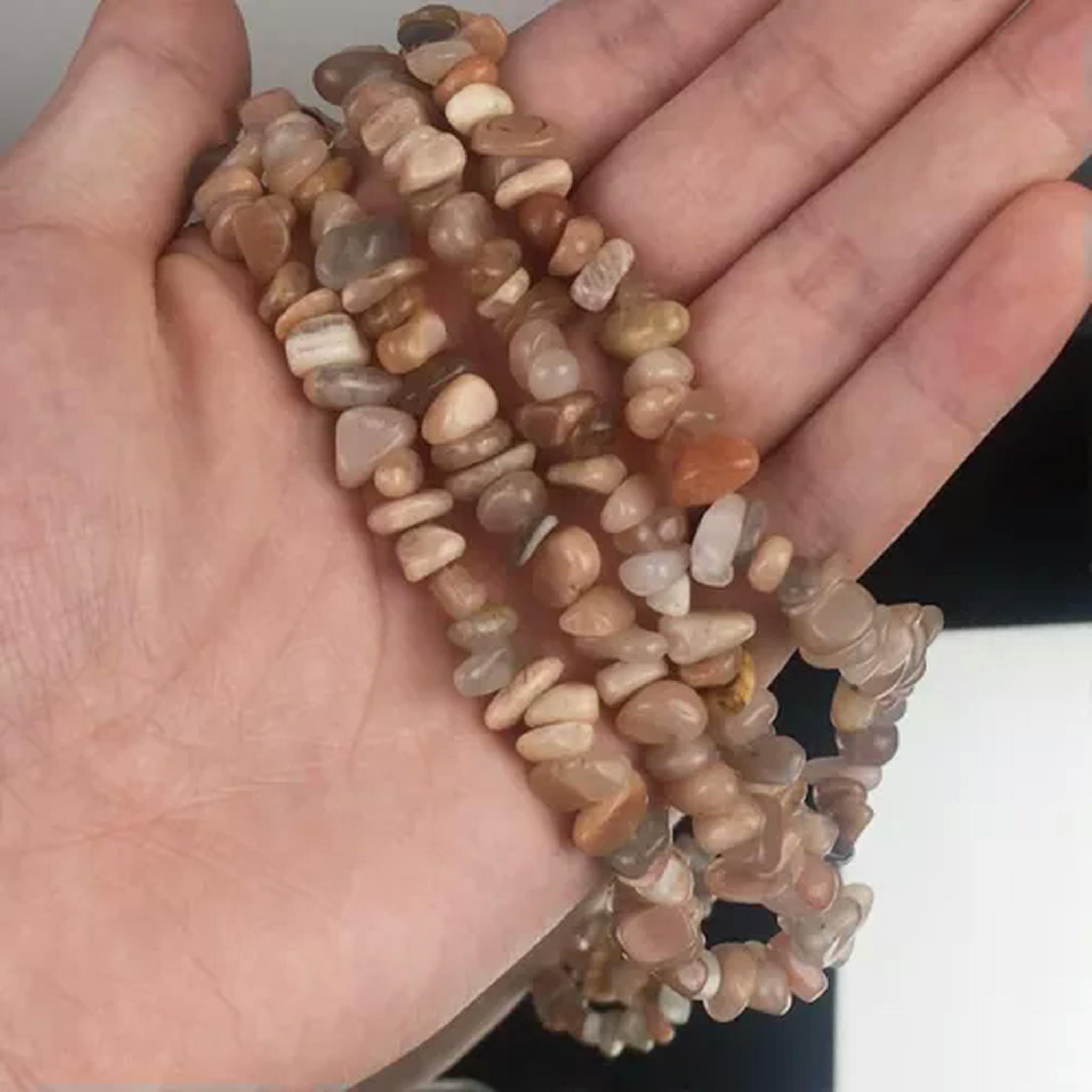 K-KED Natural Healing Quartz Gravel Hand Strings Crystal Stretchy ...