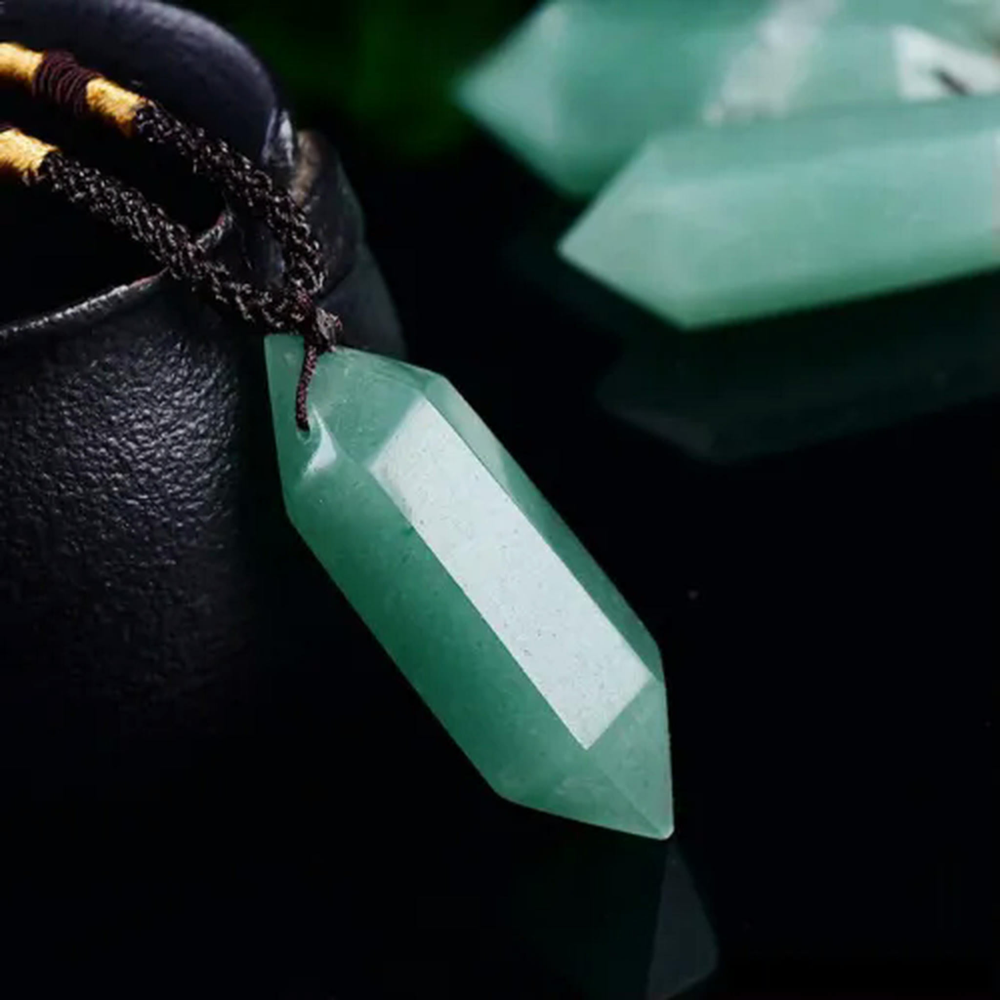 K-KED Natural Hexagonal Quartz Crystal Stone Pendulum Pendant Reiki ...