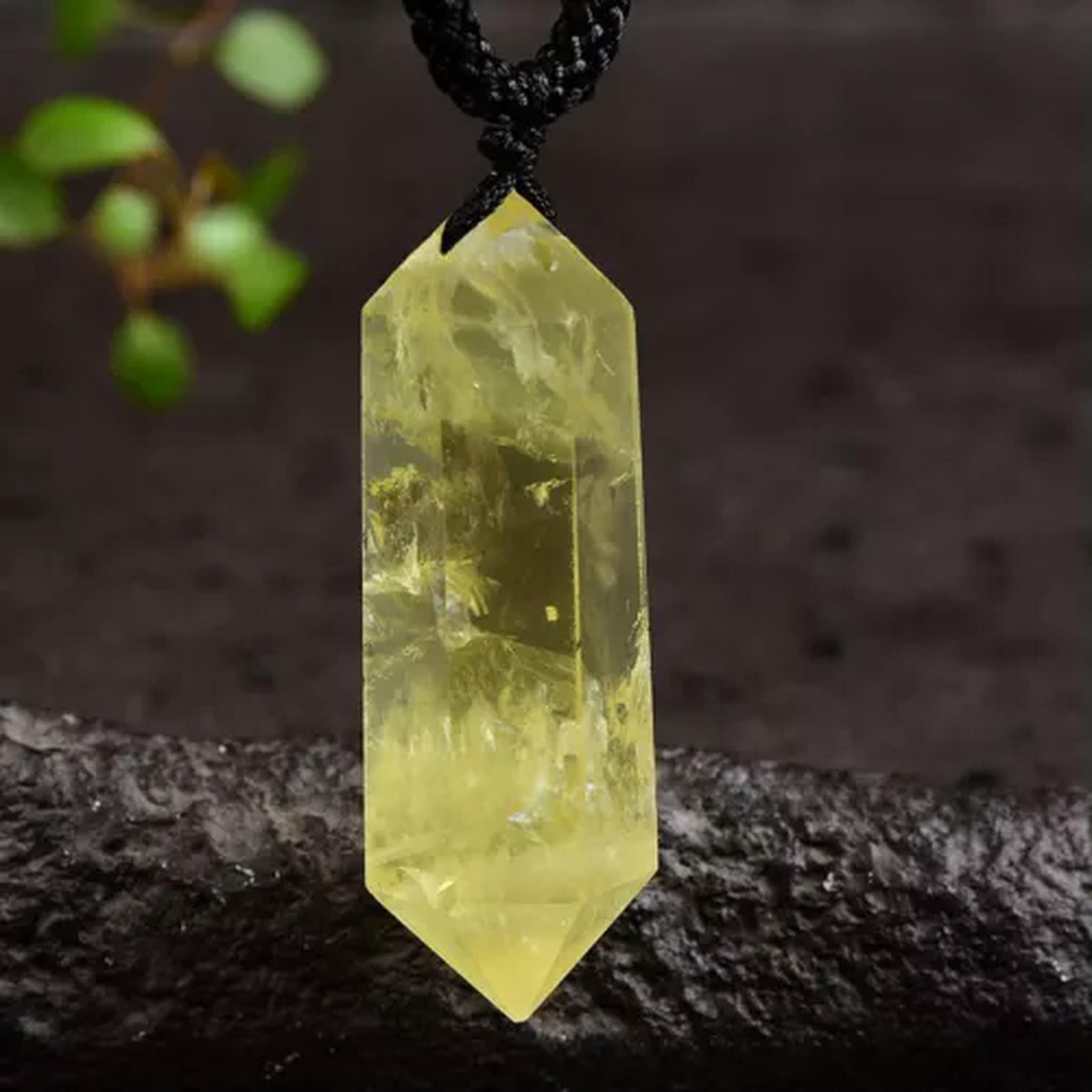 K-KED Natural Hexagonal Quartz Crystal Stone Pendulum Pendant Reiki ...
