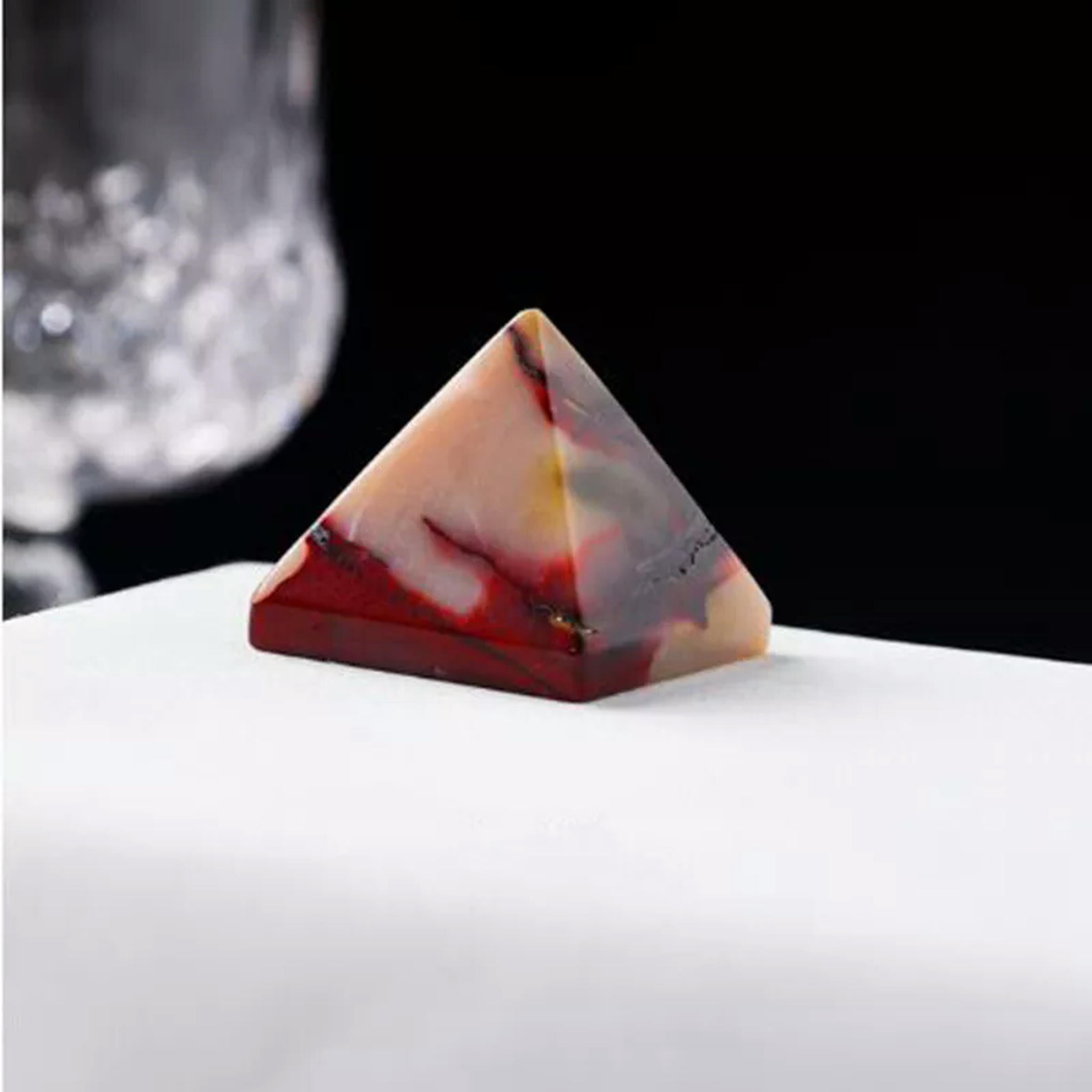 K-KED Natural Mookaite Jasper Quartz Crystal Egypt Pyramid Vitellite ...