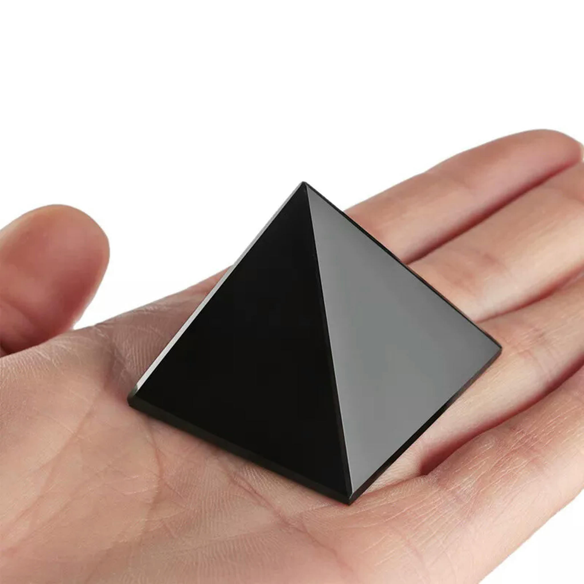 K-KED Natural Obsidian Quartz Crystal Pyramid Chakra Healing Reiki ...