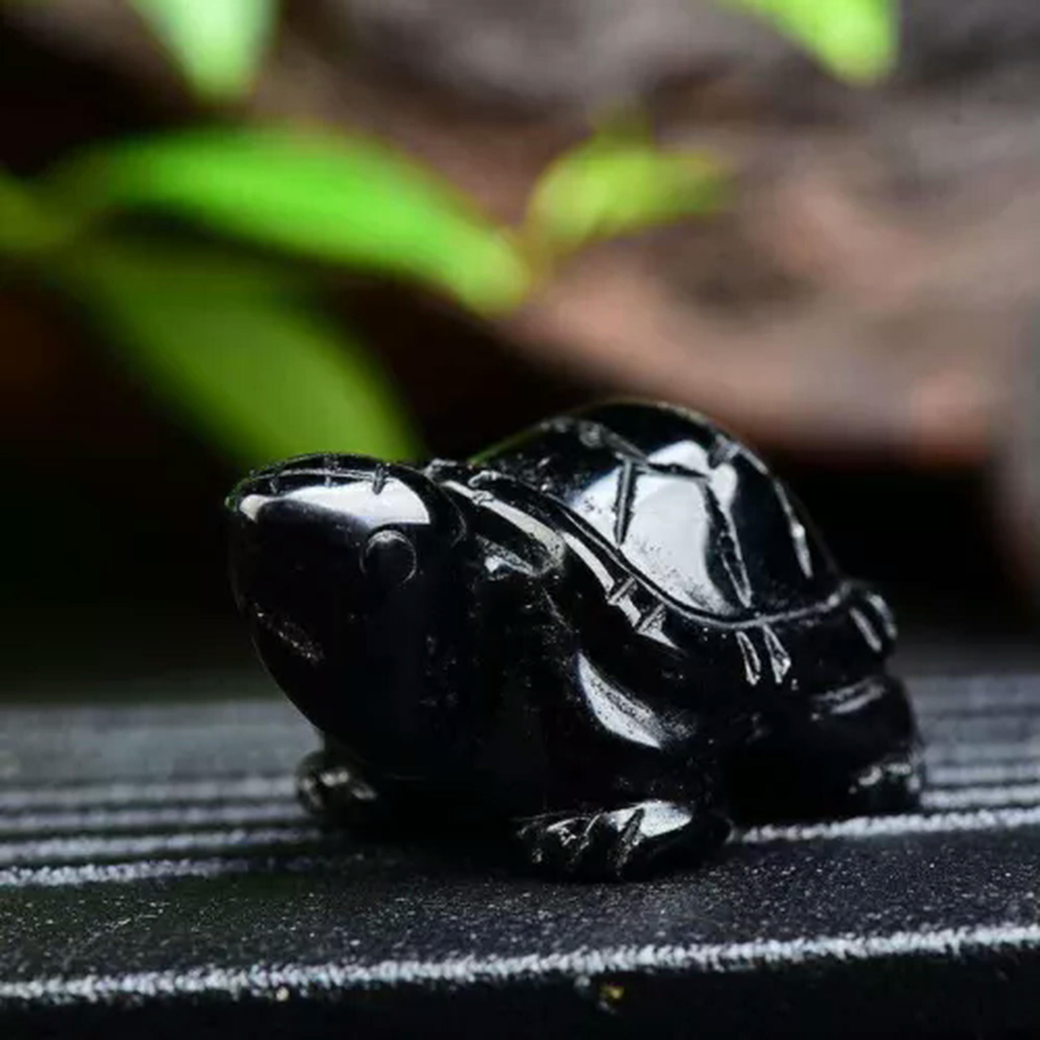 K-KED Natural Quartz Carved Longevity Tortoise Crystal Healing Gemstone ...