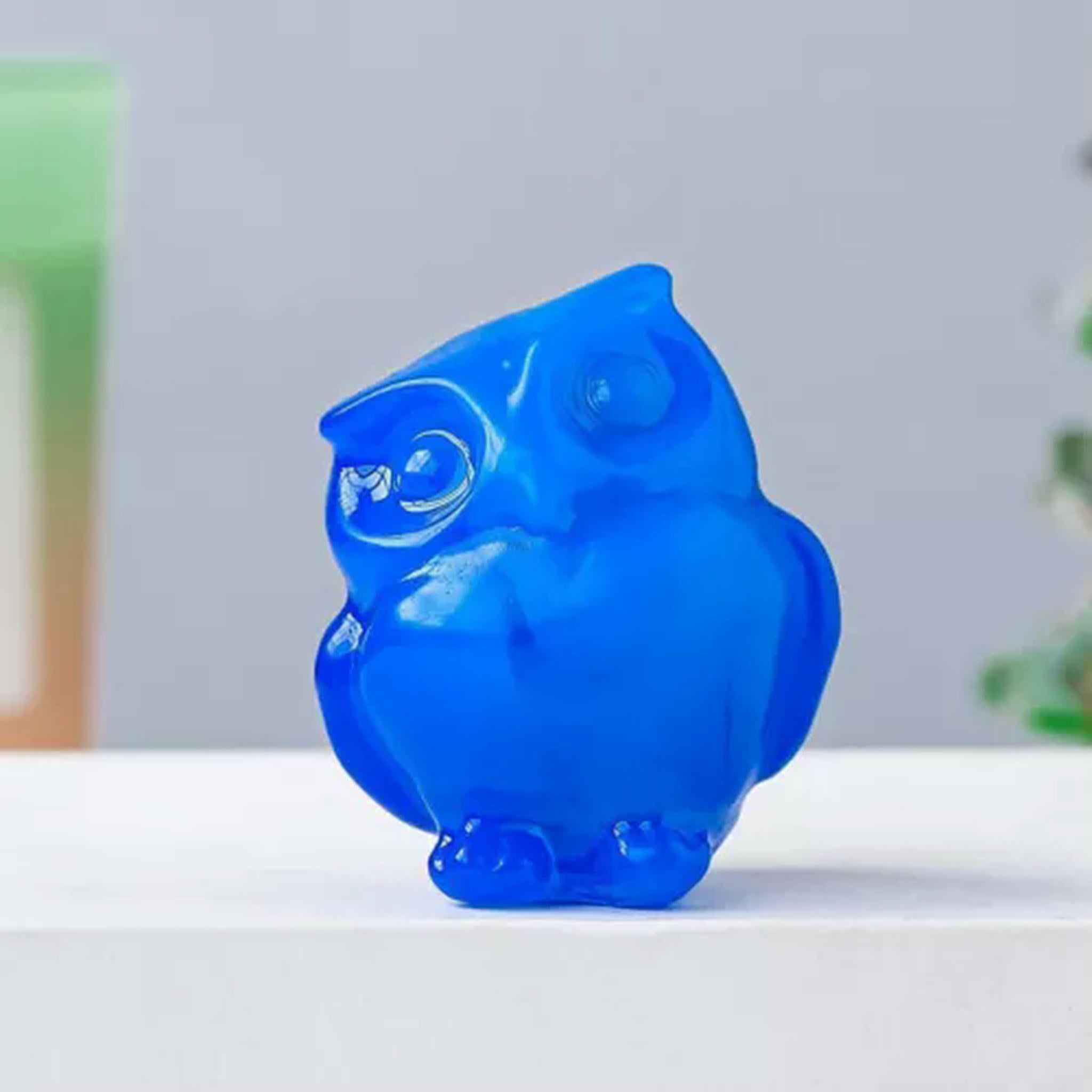 K-KED Natural Quartz Crystal Gemstone Owl Carved Lucky Hooters Mini ...