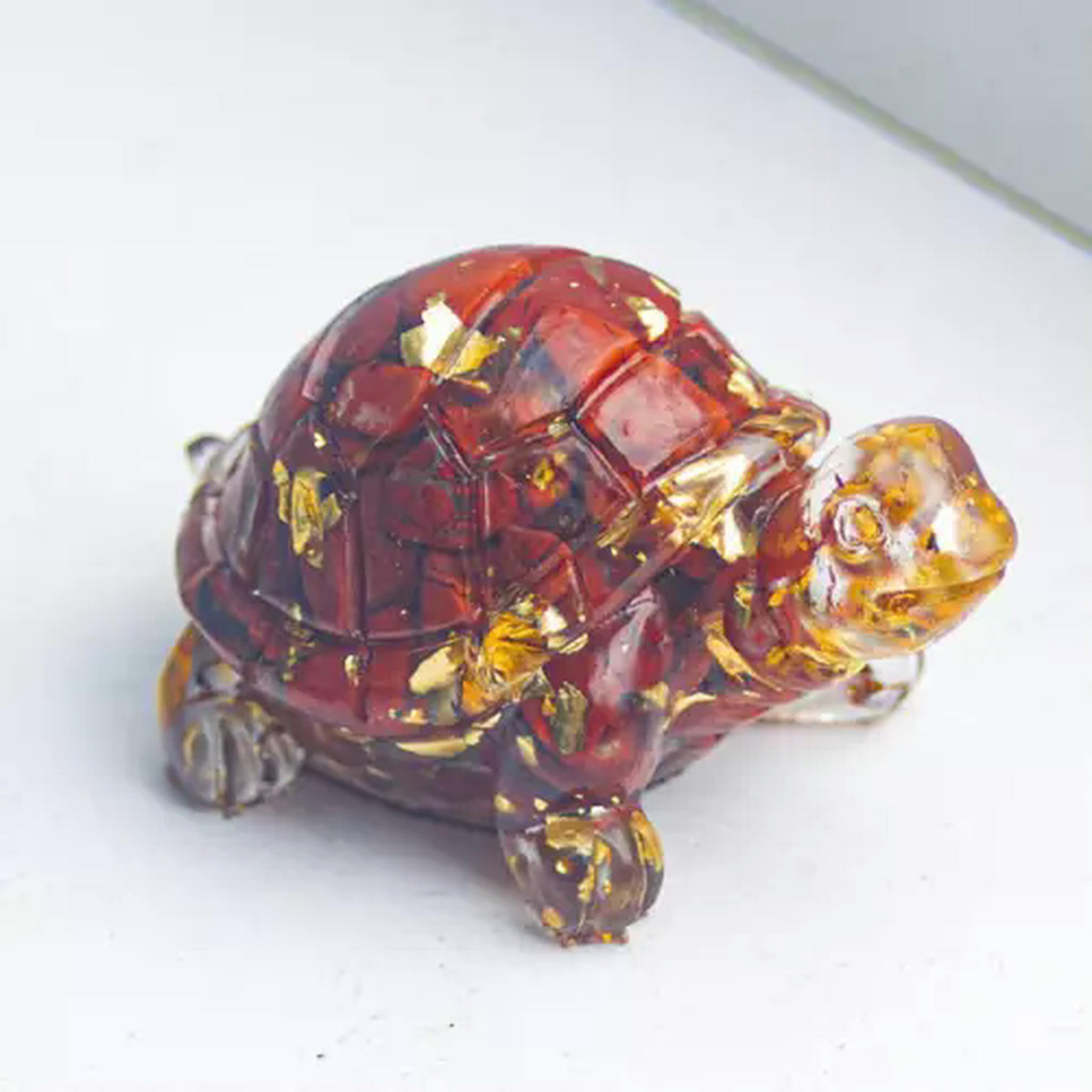 K-KED Natural Quartz Crystal Longevity Tortoise Gravel Resin Turtle ...