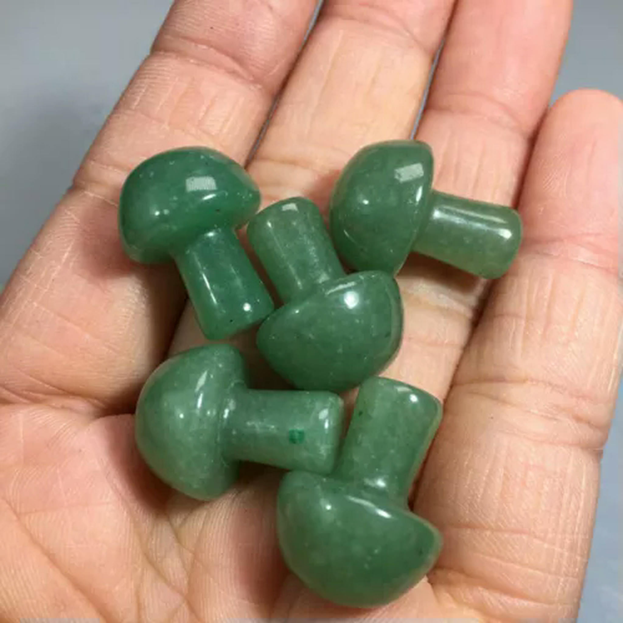 K-KED Natural Quartz Crystal Point Stone Carved Mini Mushroom Healing ...