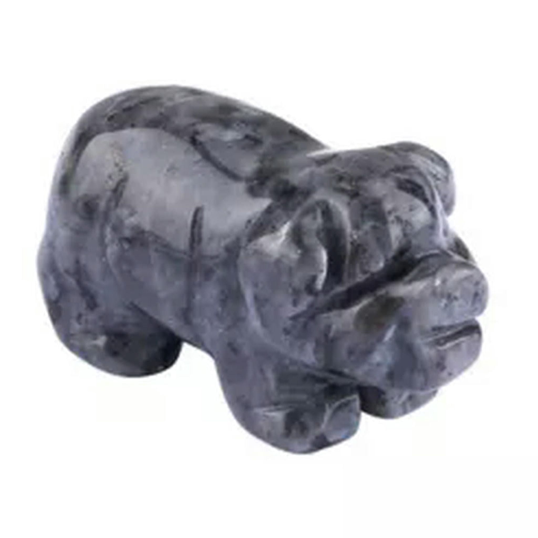 K-KED Natural Quartz Crystal Skull Carved Pig Healing Stone Wild Boar ...