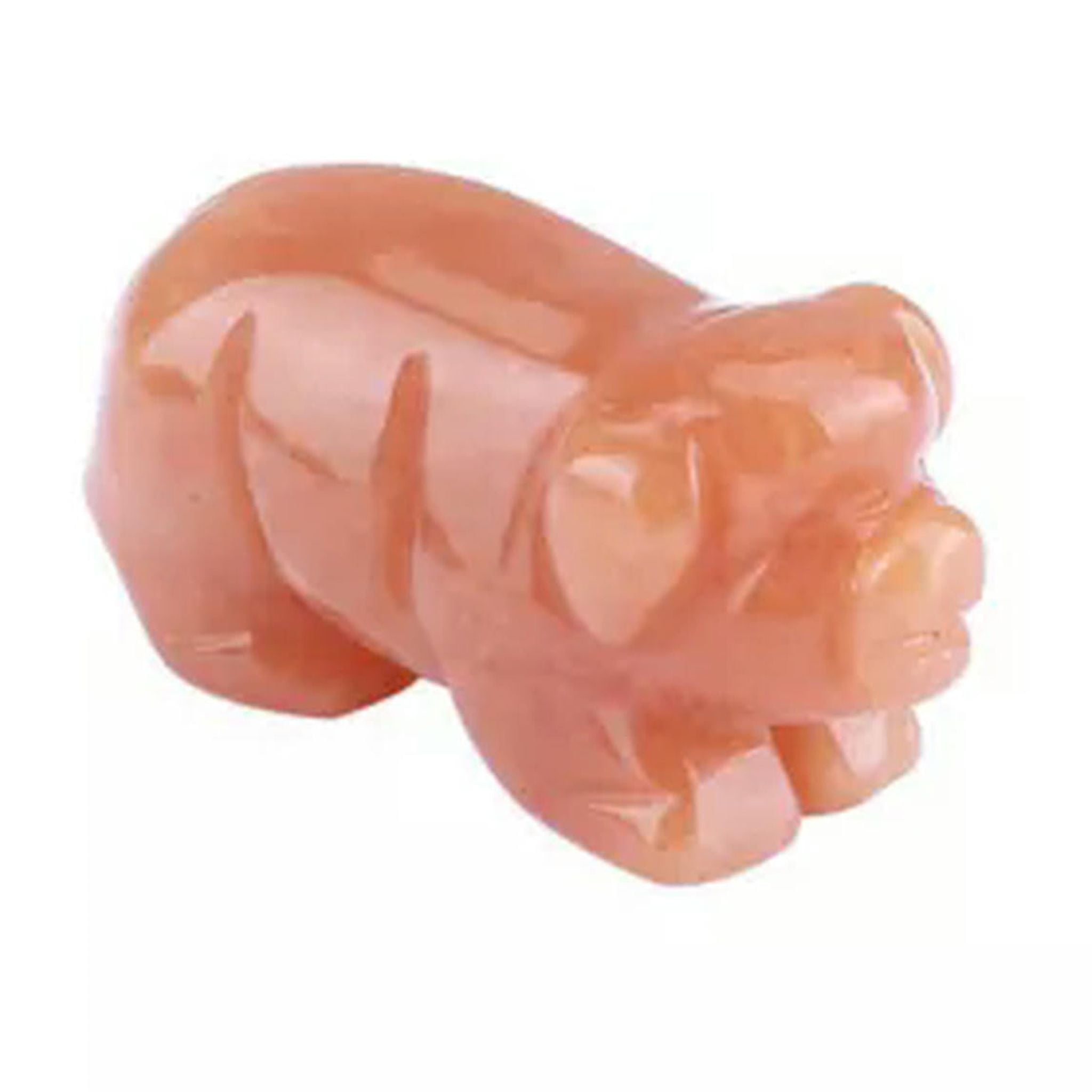 K-KED Natural Quartz Crystal Skull Carved Pig Healing Stone Wild Boar ...