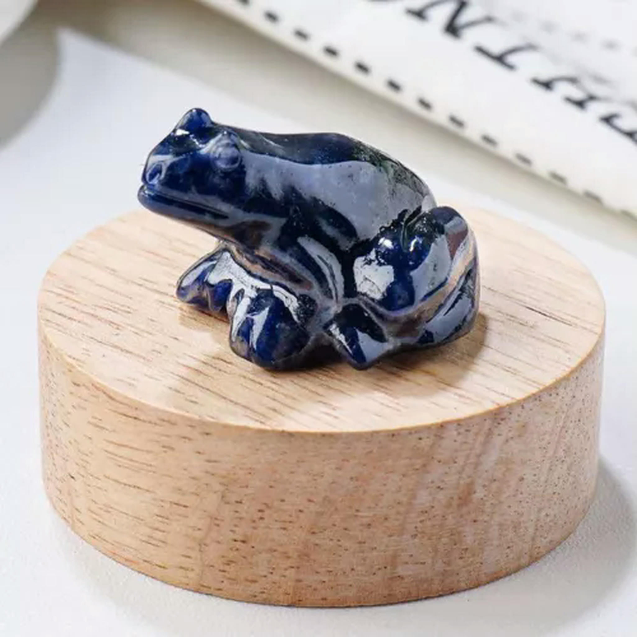 K-KED Natural quartz crystal carved frog stone frog animal mascot gift ...