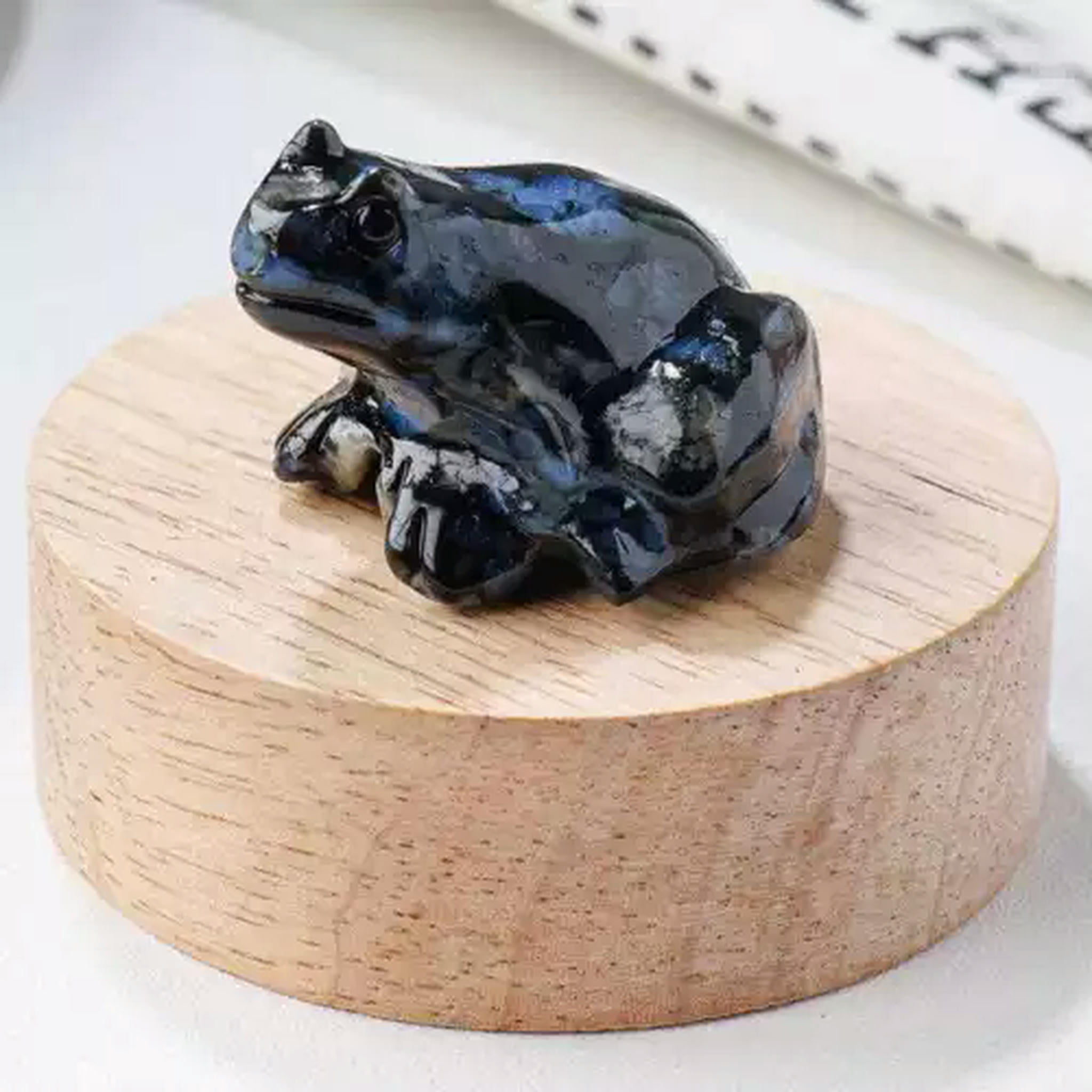 K-KED Natural quartz crystal carved frog stone frog animal mascot gift ...