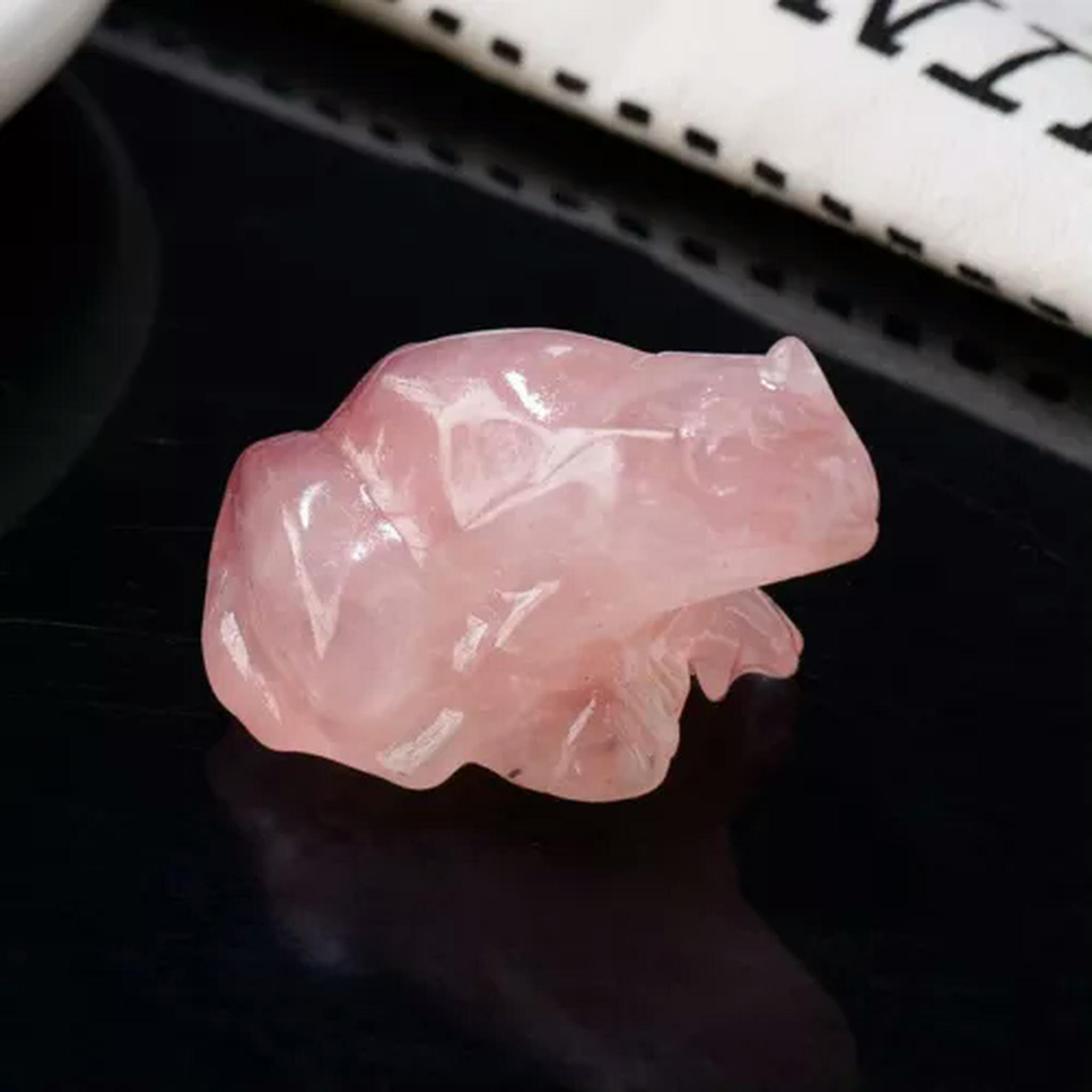 K-KED Natural quartz crystal carved frog stone frog animal mascot gift ...