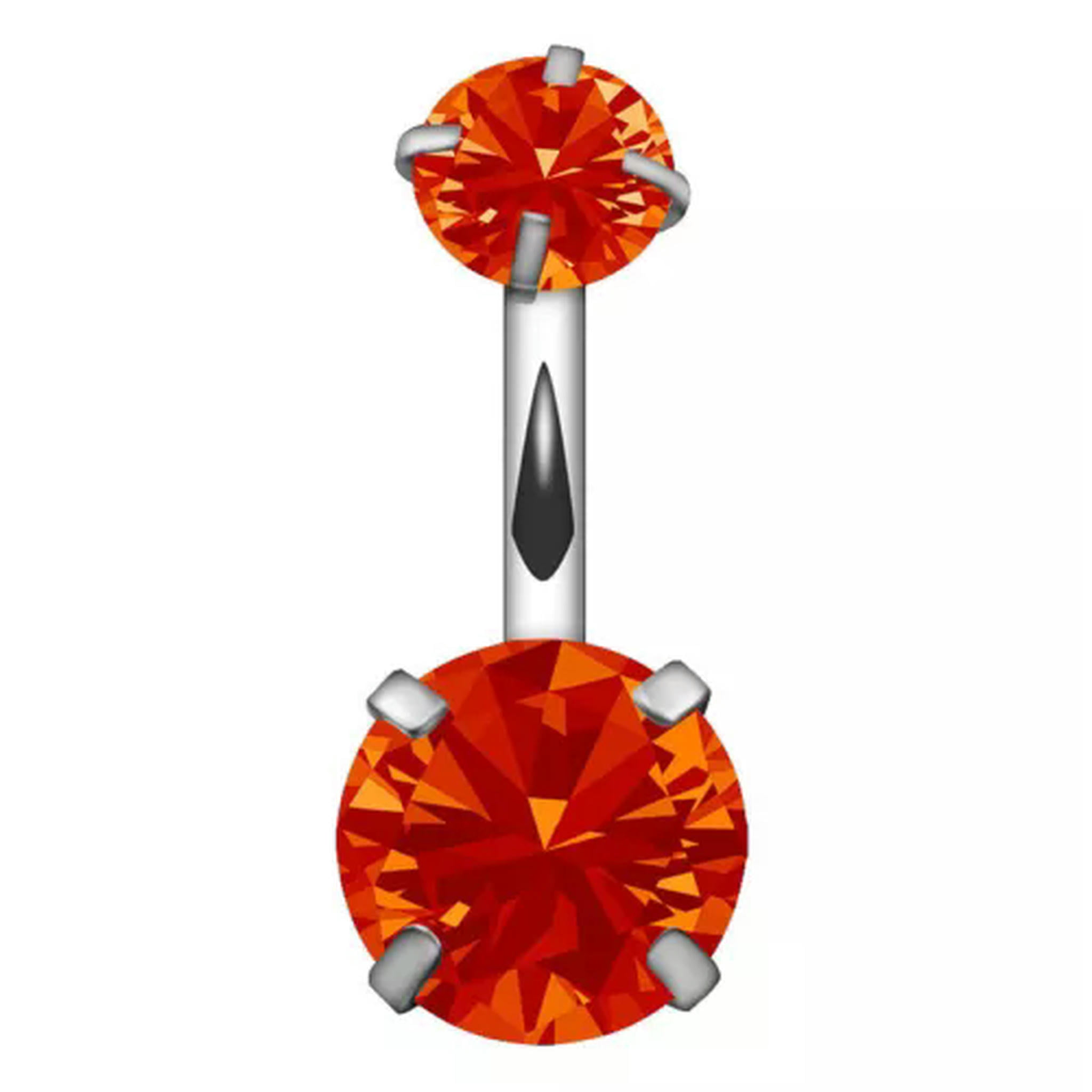 K-KED New Belly Button Rings Dangle Rhinestone Navel Crystal Bar ...