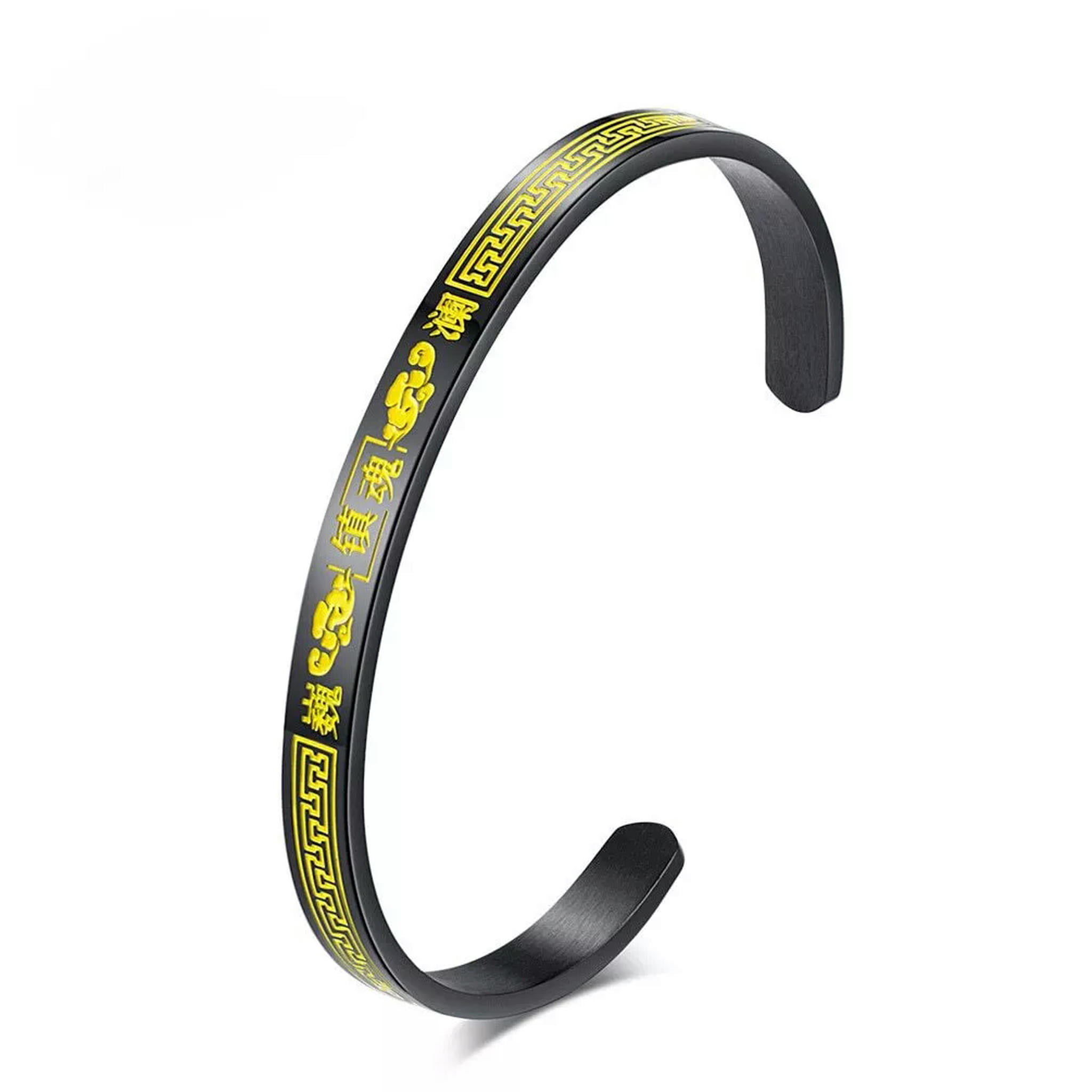 K-KED New Trendy Black Plated Chinese Fengzhen Soul Stainless Steel ...