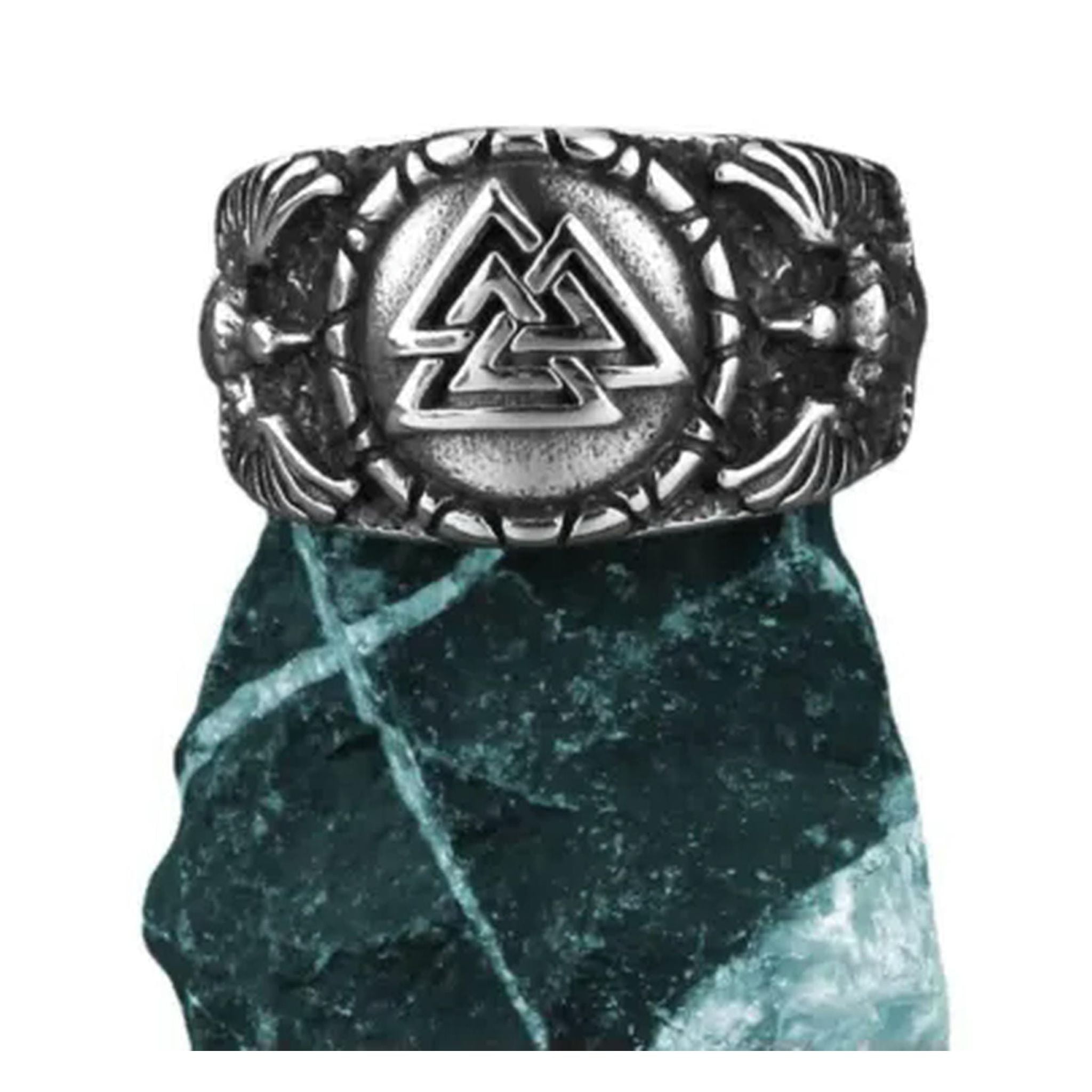 K-KED Nordic Viking Odin Crow Vintage Triangle Rune Stainless Steel Rings Size 7-13-13 - Walmart.com