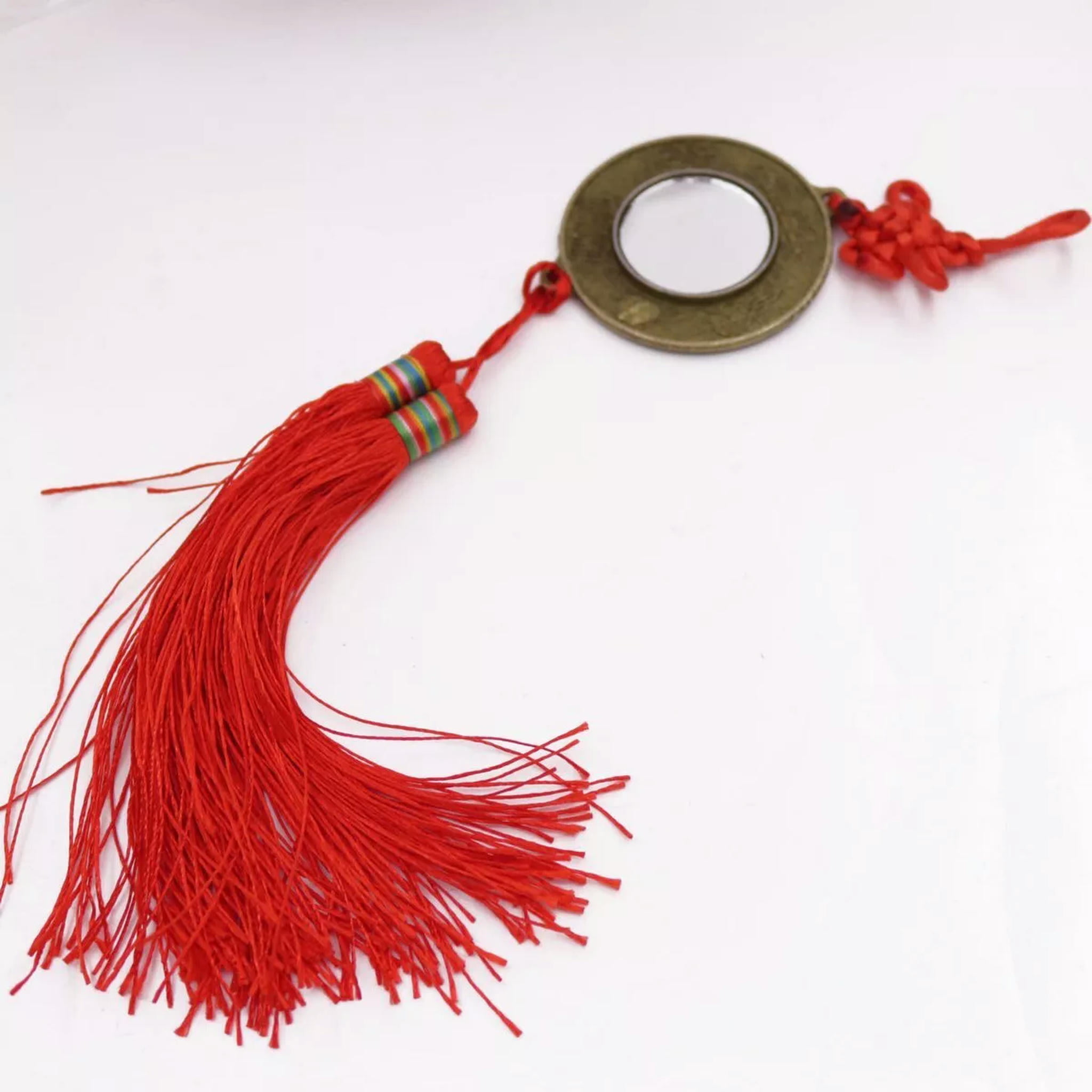 K-KED PaKua BaGua Mirror Red Chinese Knot Fengshui 12 Zodiac Glass ...