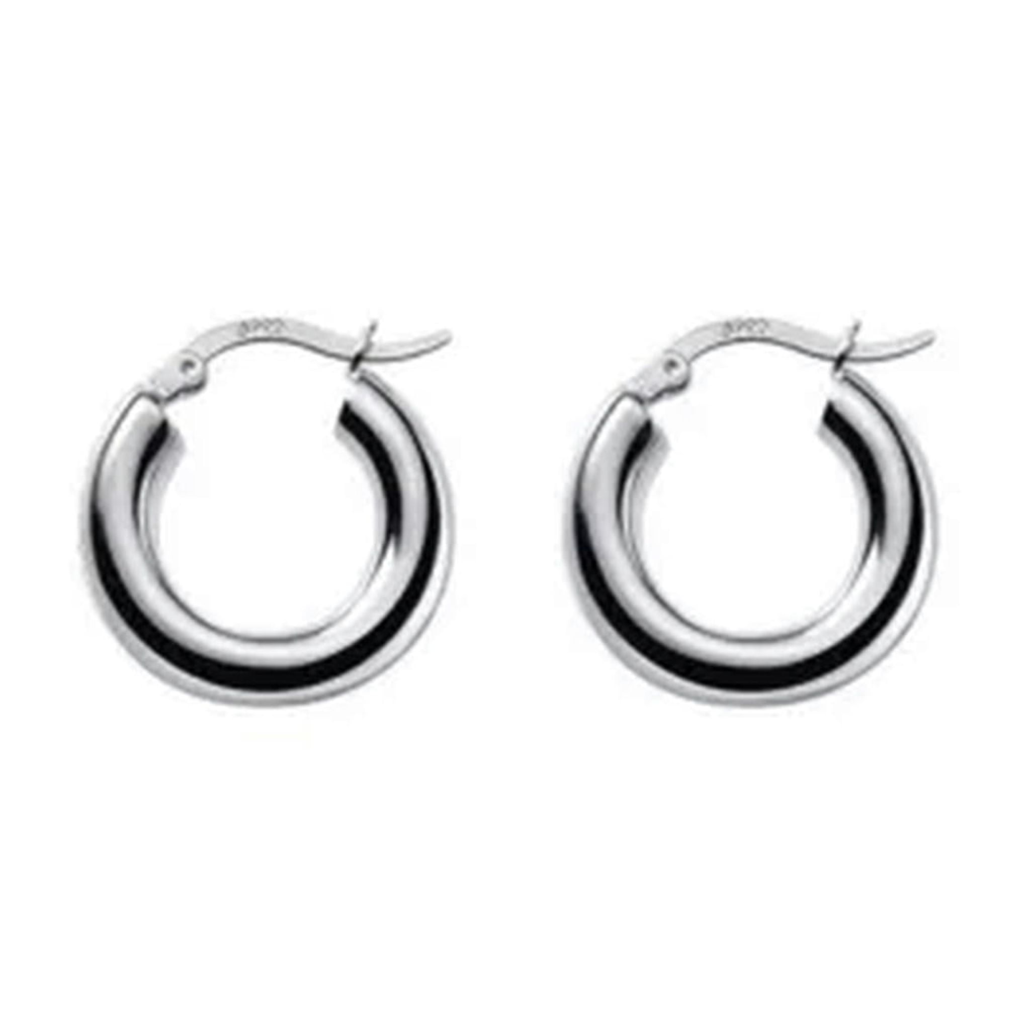K-KED Pair - Plain 4mm Tube Hoop Creole Sleeper Hoops / Sleepers ...
