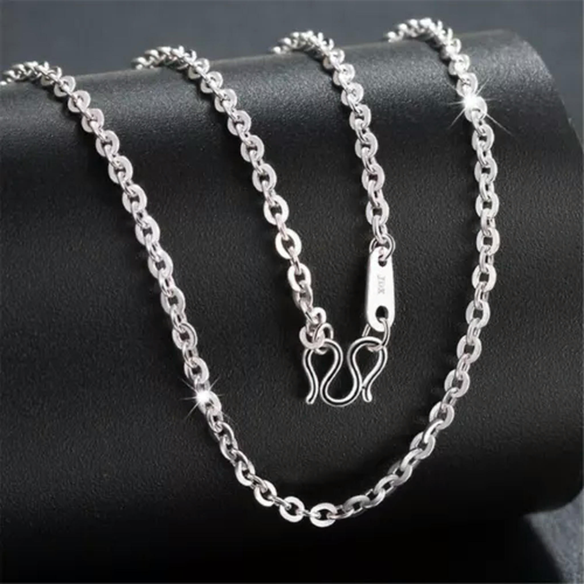 K-KED Pt950 Pure Platinum 950 Chain Necklace For Women 0.9mm/1.2mm/1.7mm Rolo Chain-40cm/15 ...
