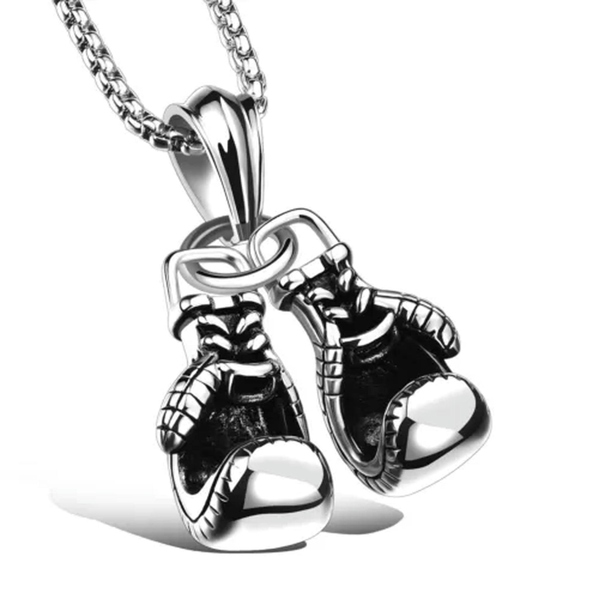 K-KED Punk Vintage Fitness Boxing Gloves Stainless Steel Pendant ...