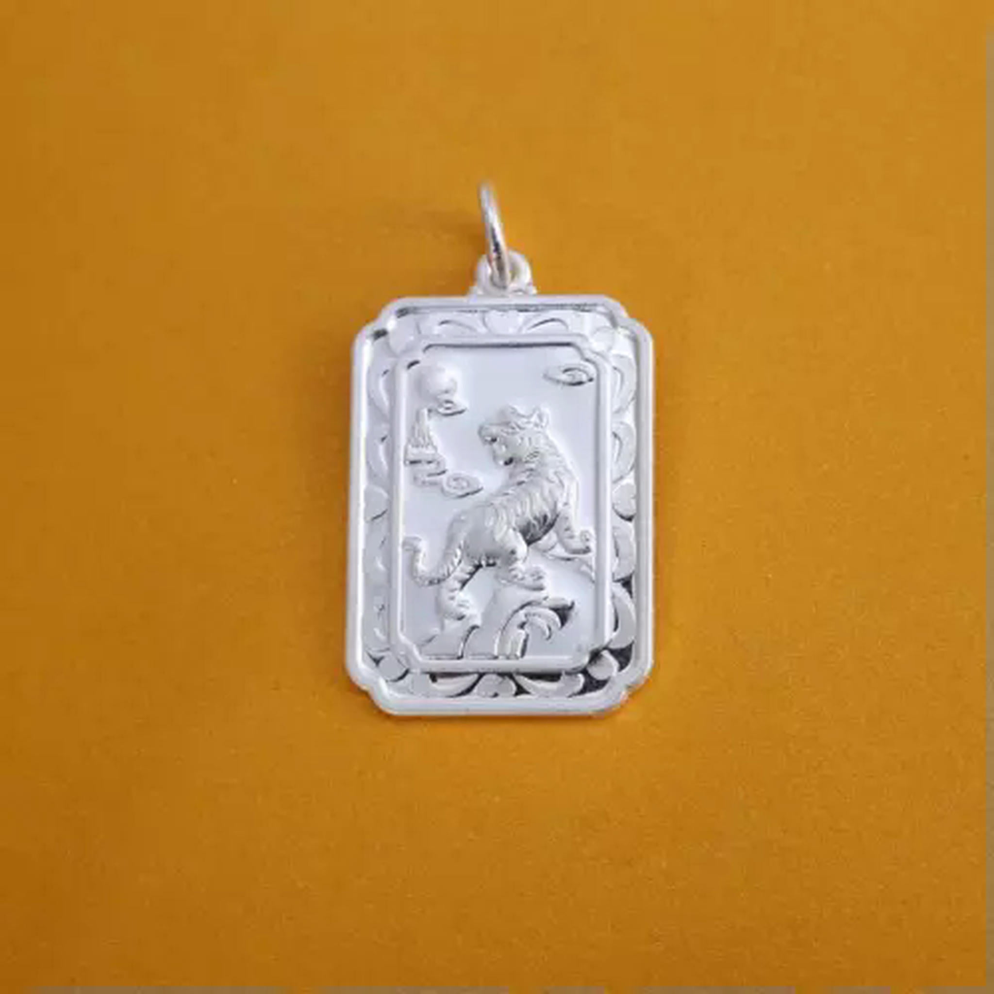 K-KED Pure S990 Sterling Silver New 12 Symbolic Animals Zodiac Square ...