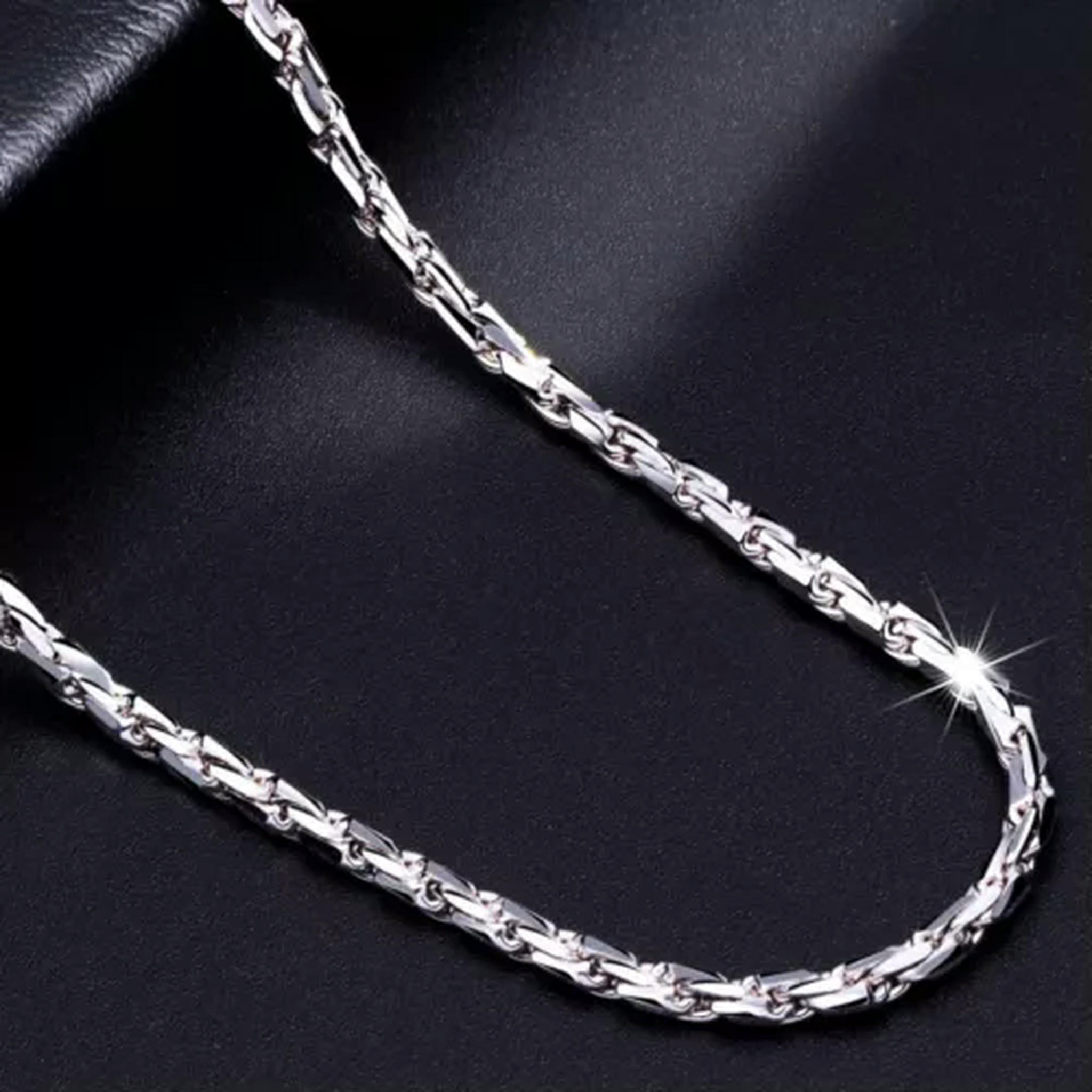 K-KED Real Pt950 Pure Platinum 950 Necklace For Men Solid Rope Pt950 ...