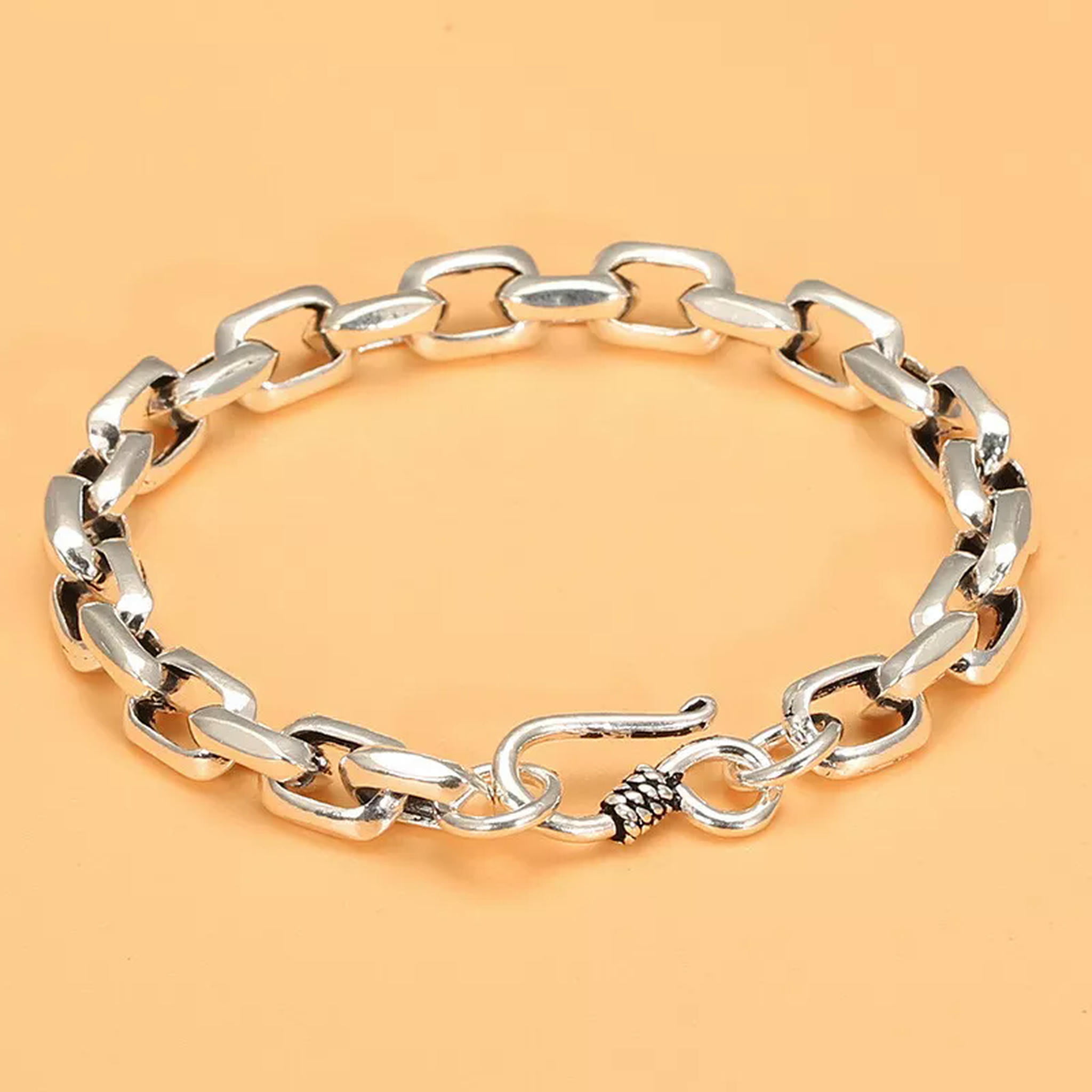K-KED Real S925 Sterling Silver Chain Men Women 8mm Square Box Link ...