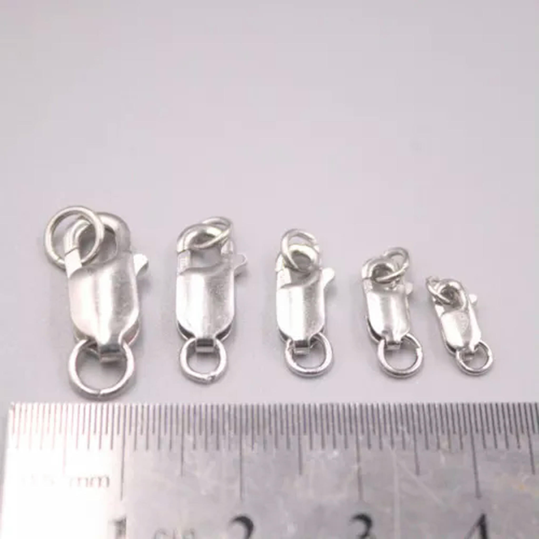 K-KED Real S925 Sterling Silver Clasp Accessories Connector Parts Repair 8mm-16mm Size-10mm-3pcs ...