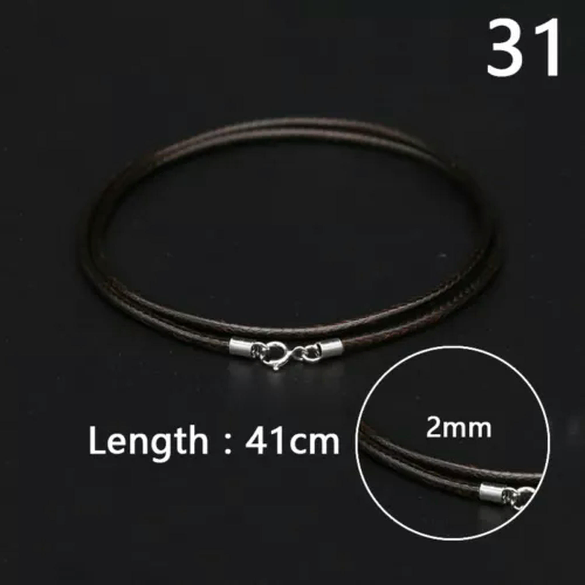 K-KED Red Black Leather Wax Rope Beading Cord Necklace Chain String Delicate Jewelry Making DIY ...