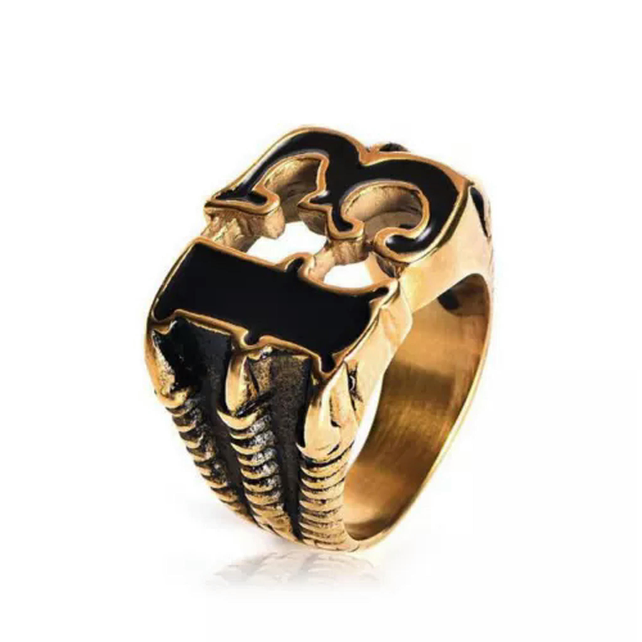 K-KED Retro Mens Stainless Steel Ring Dragon Claw Number 13 Ring Eagle ...
