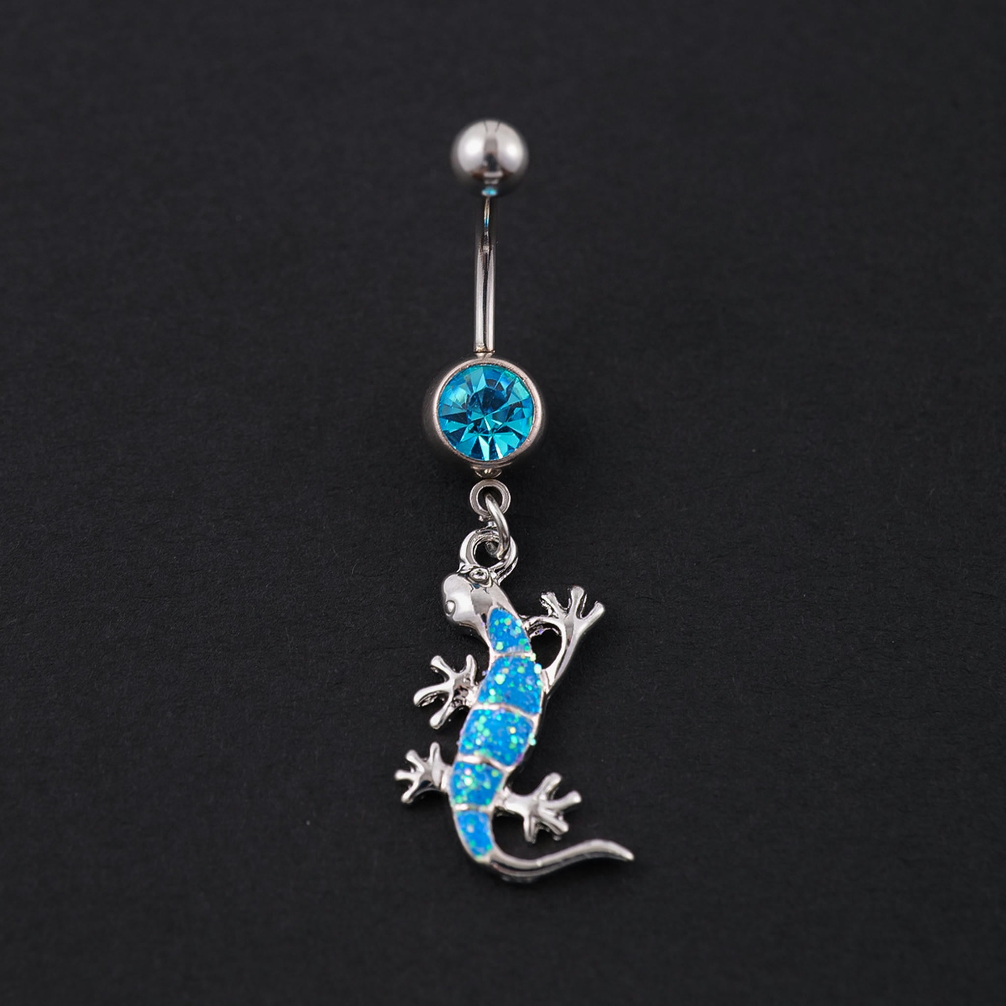 K-KED Selling Lizard Navel Ring Stainless Steel Gecko Navel Nail ...